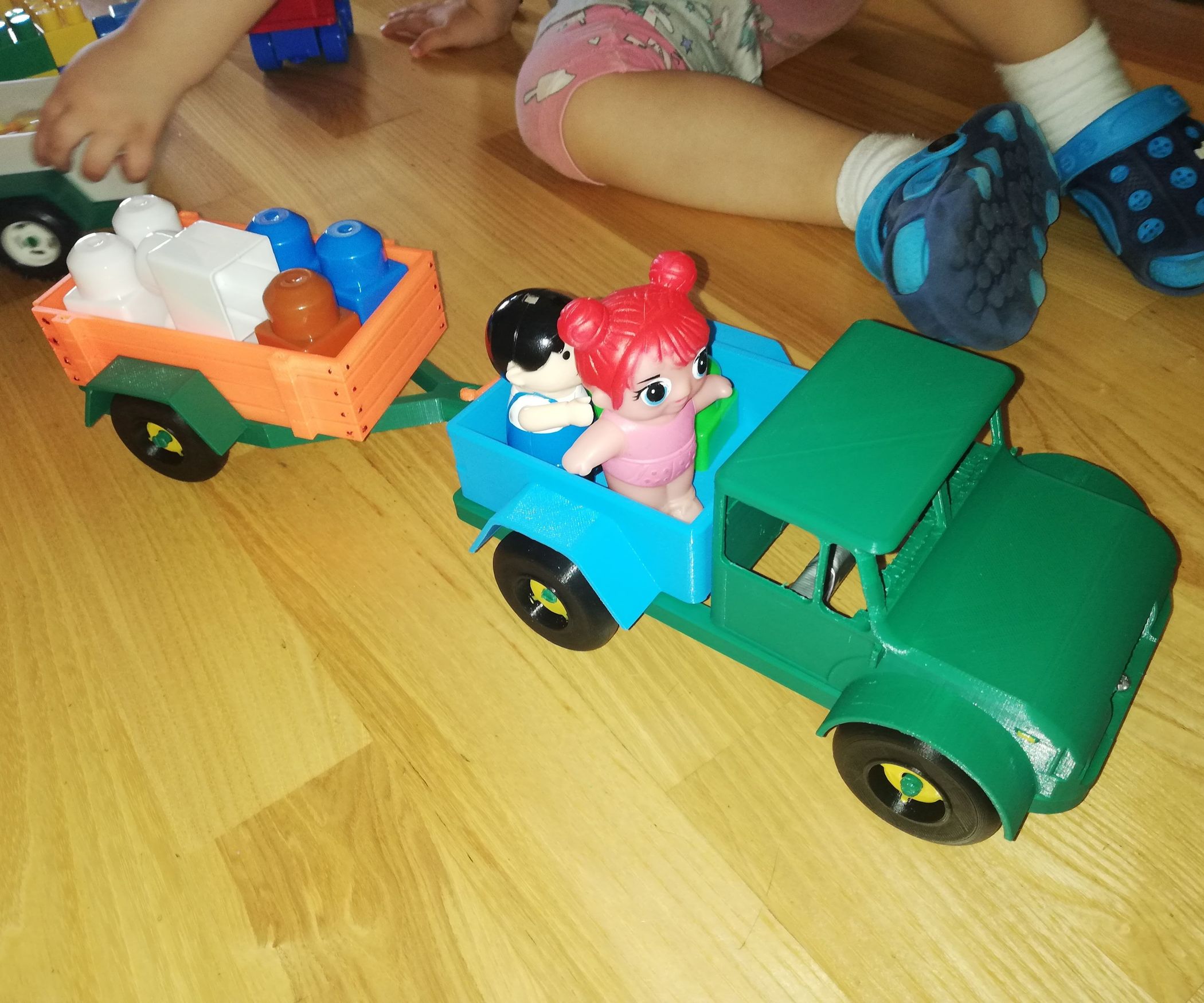 Pickup Truck Toy With a Trailer [3D Printed] : 12 Steps (with Pictures ...