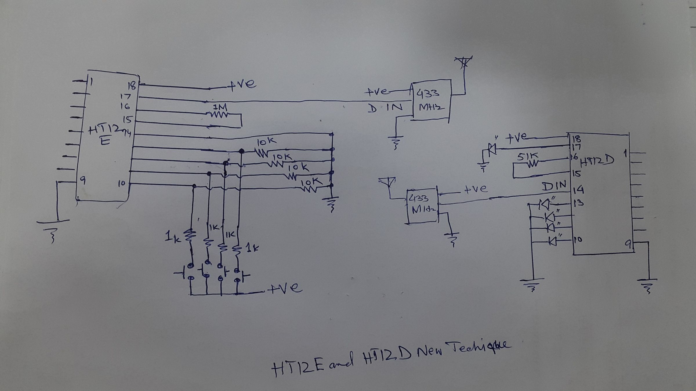 Make a RF Transmitter and Receiver With HT12E & HT12D : 4 Steps - Instructables