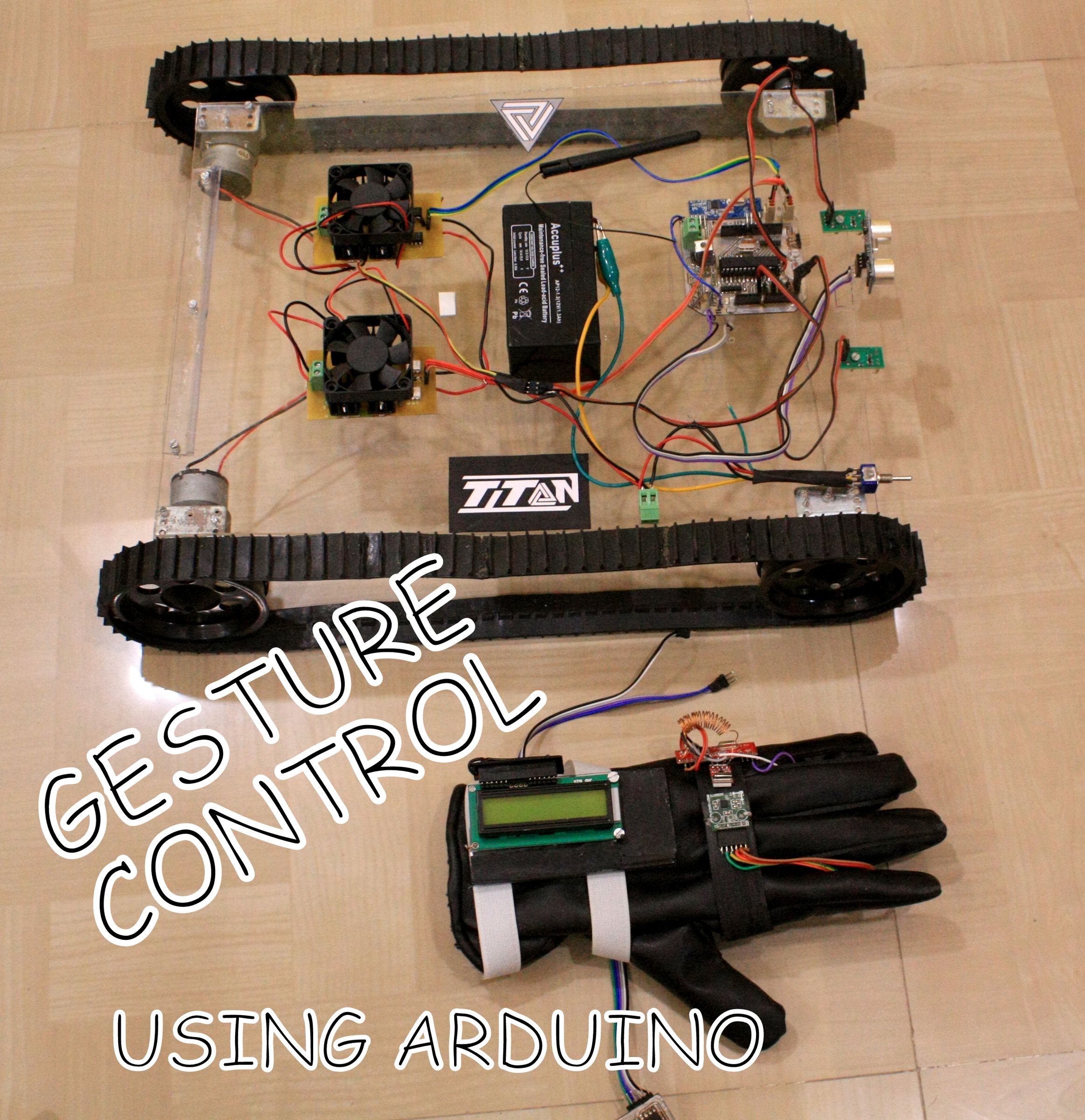 GESTURE Controlled Arduino Based Rover ( Wireless + Line Following ...