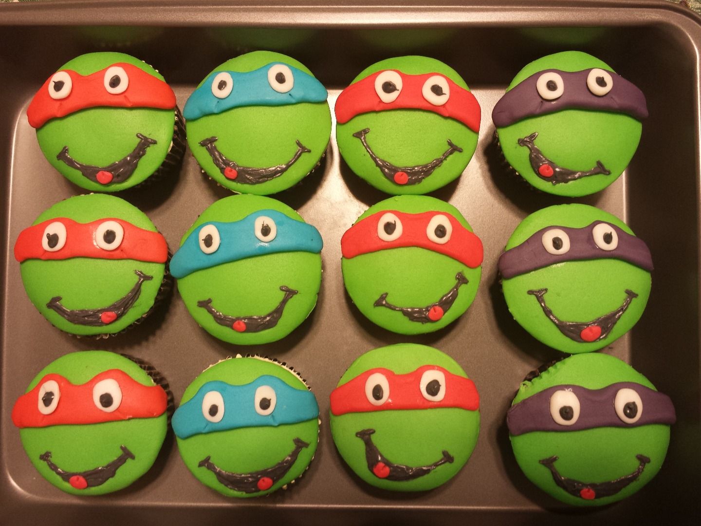 Ninja Turtle Shell Cupcakes