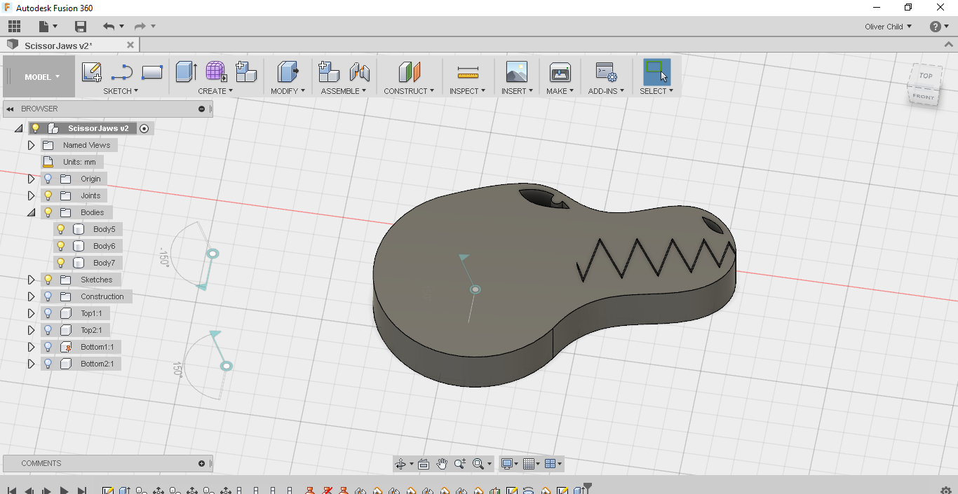 Designing Scissor Jaws in Fusion : 11 Steps (with Pictures) - Instructables
