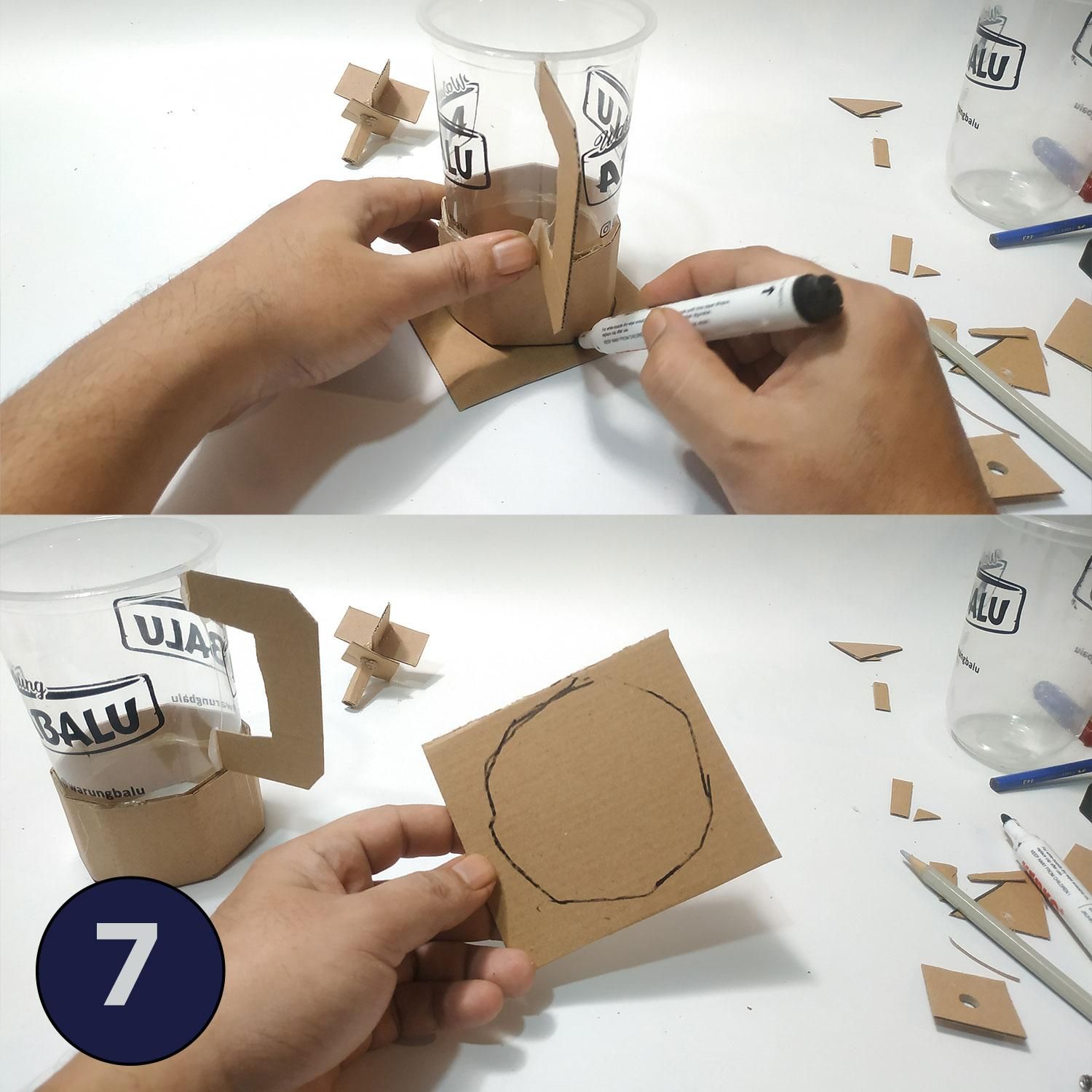 Plastic Cup Into Blender With Cardboard : 6 Steps (with Pictures ...