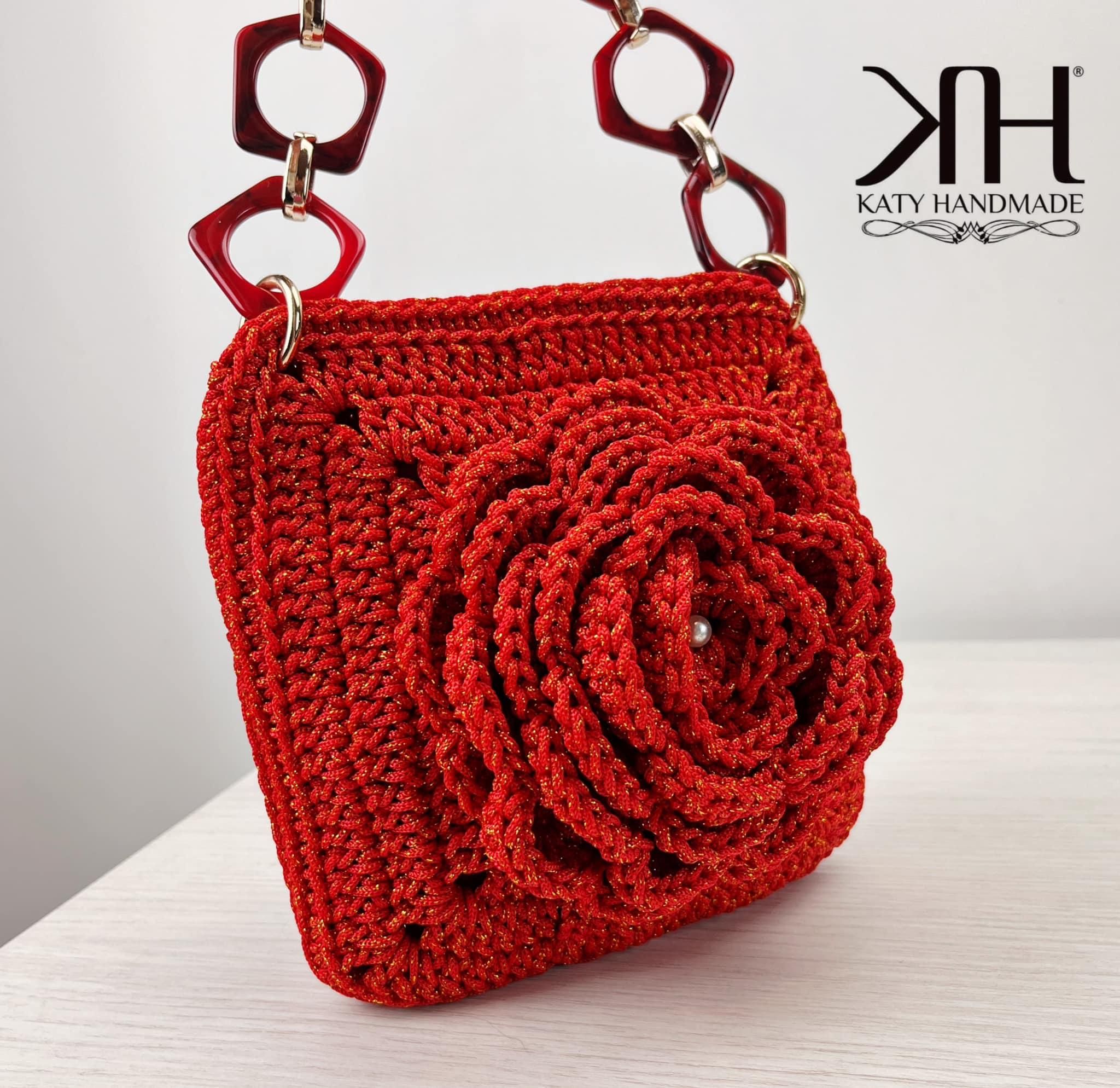 Crochet Bag With 3d Rose - Easy - Instructables
