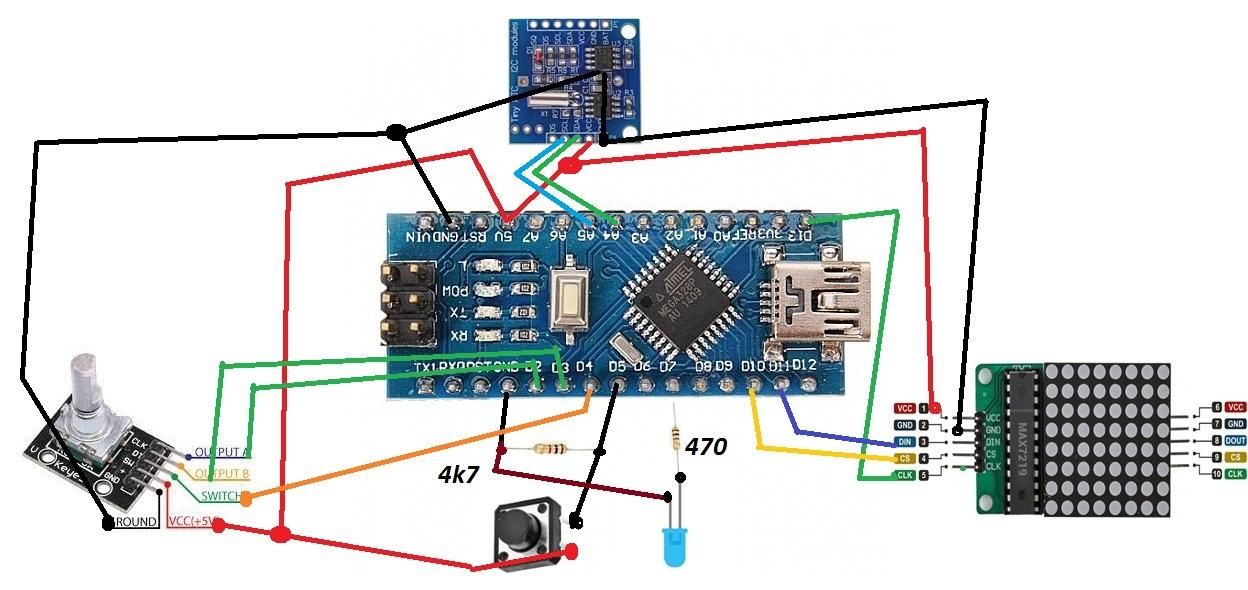 Arduino Clock With Animation and Rotary Encoder : 4 Steps - Instructables