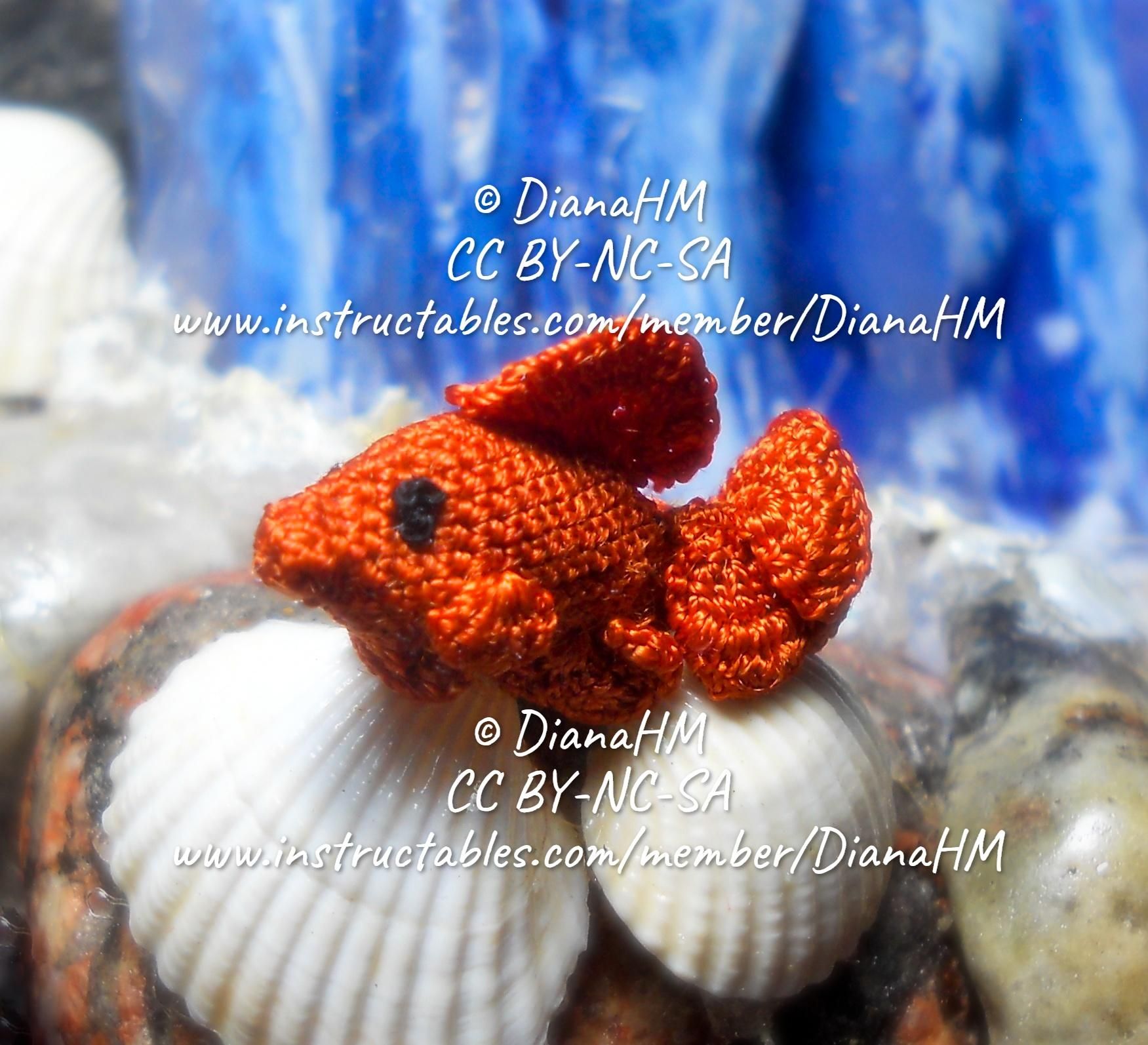 HOW TO MAKE a VERY THIN HOOK AND CROCHET a TINY BETTA FISH : 10 Steps ...