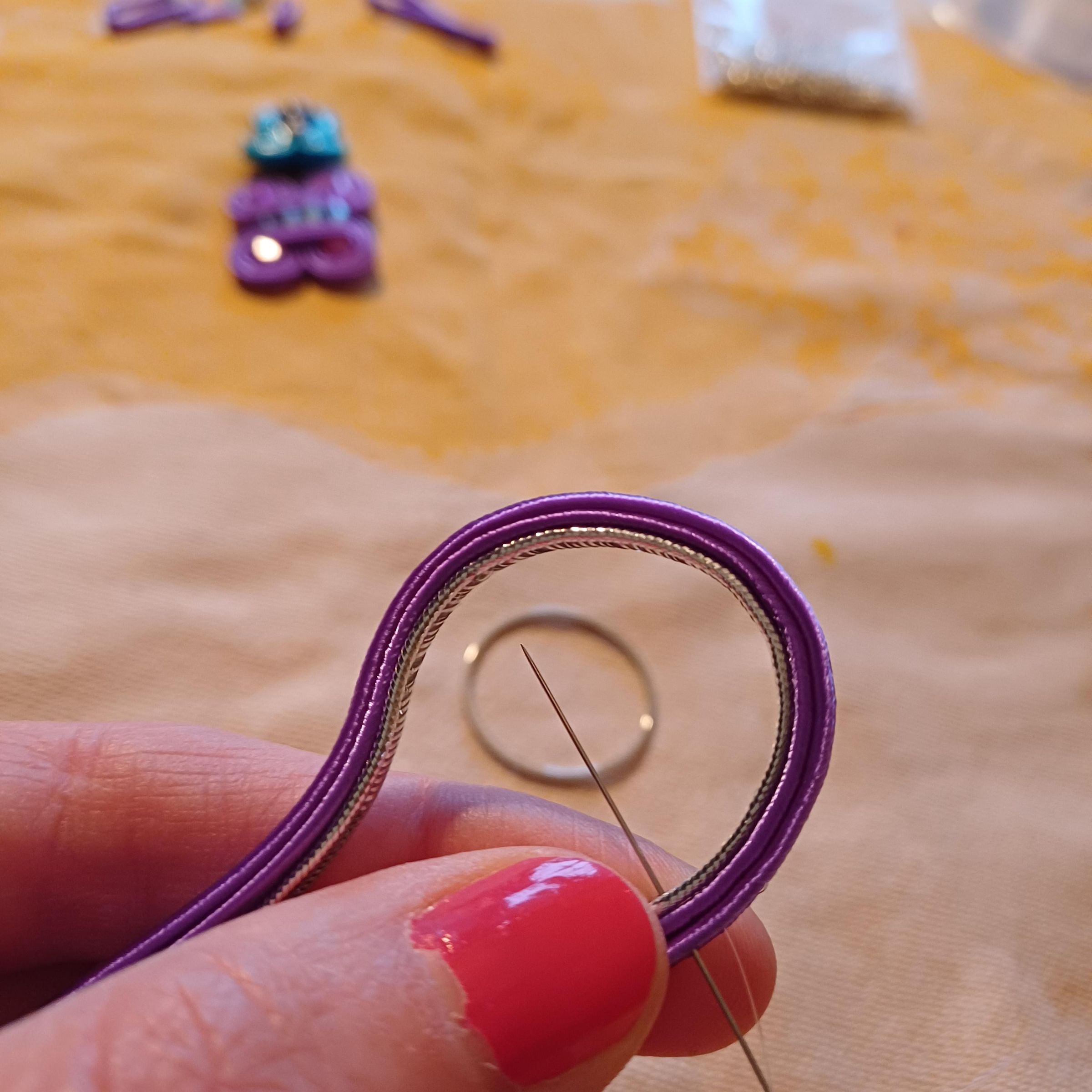 Embroidered Filigree Earrings "Purple Rain" : 9 Steps (with Pictures ...