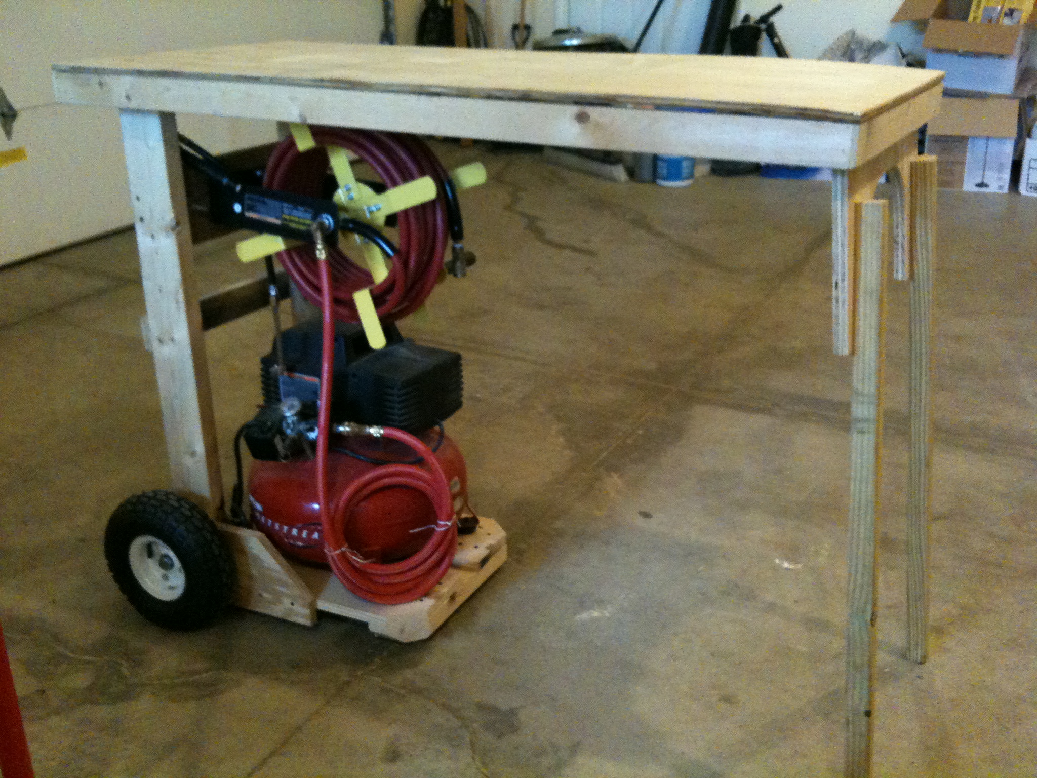 Portable Worktable Using Compressor Cart : 6 Steps (with Pictures ...