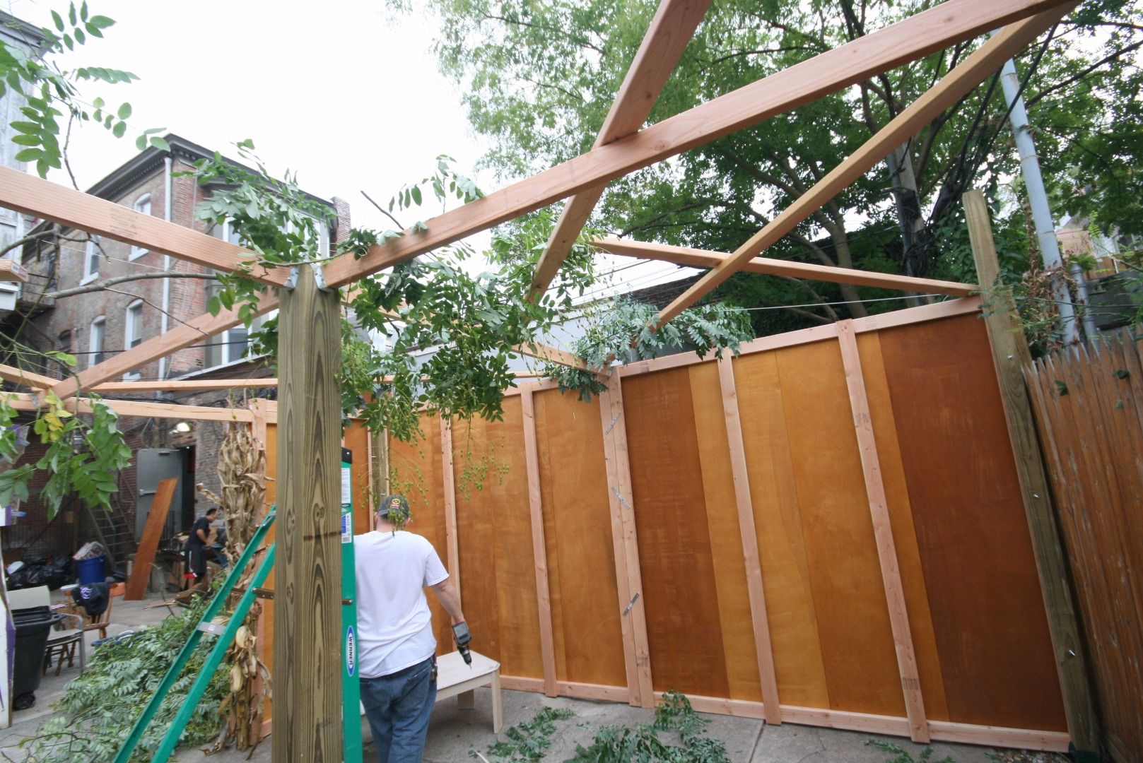 Succah, a Temporary Shelter Covered in Natural Materials, Built Near a ...
