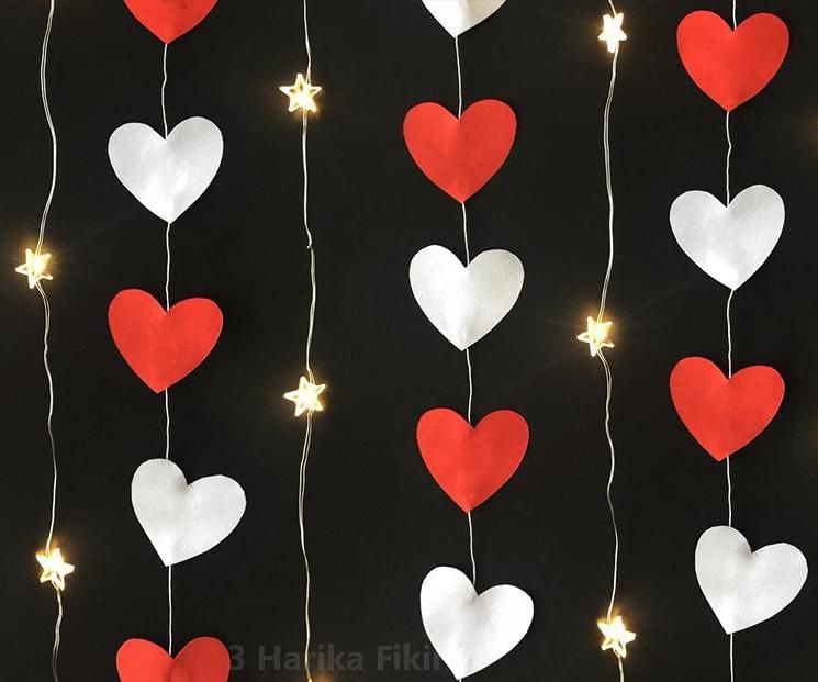 Diy Heart Garland Valentine's Day Decoration Ideas : 4 Steps (with ...