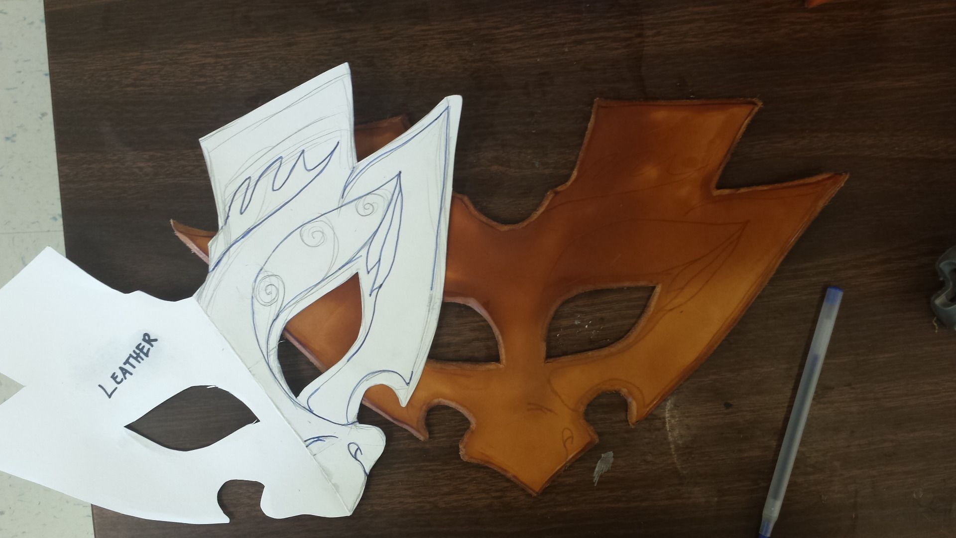 Leather Dragon Mask Part I - Design and Cutting : 8 Steps - Instructables
