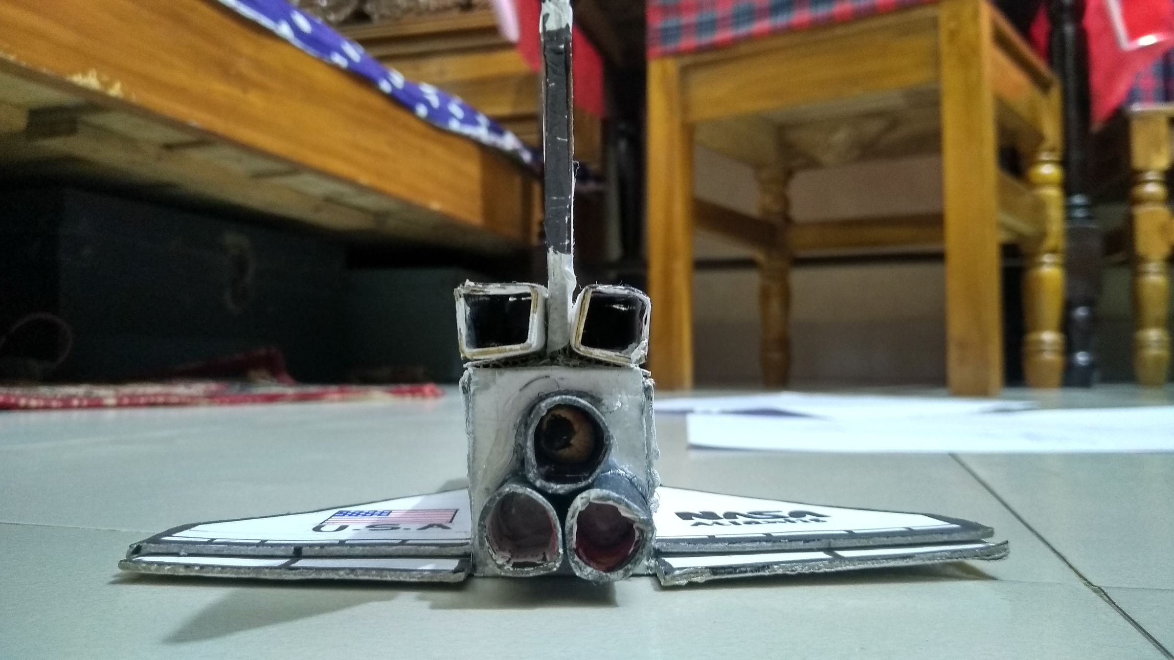 Space Shuttle Atlantis Cardboard Model (With Detachable Cardboard Stand ...