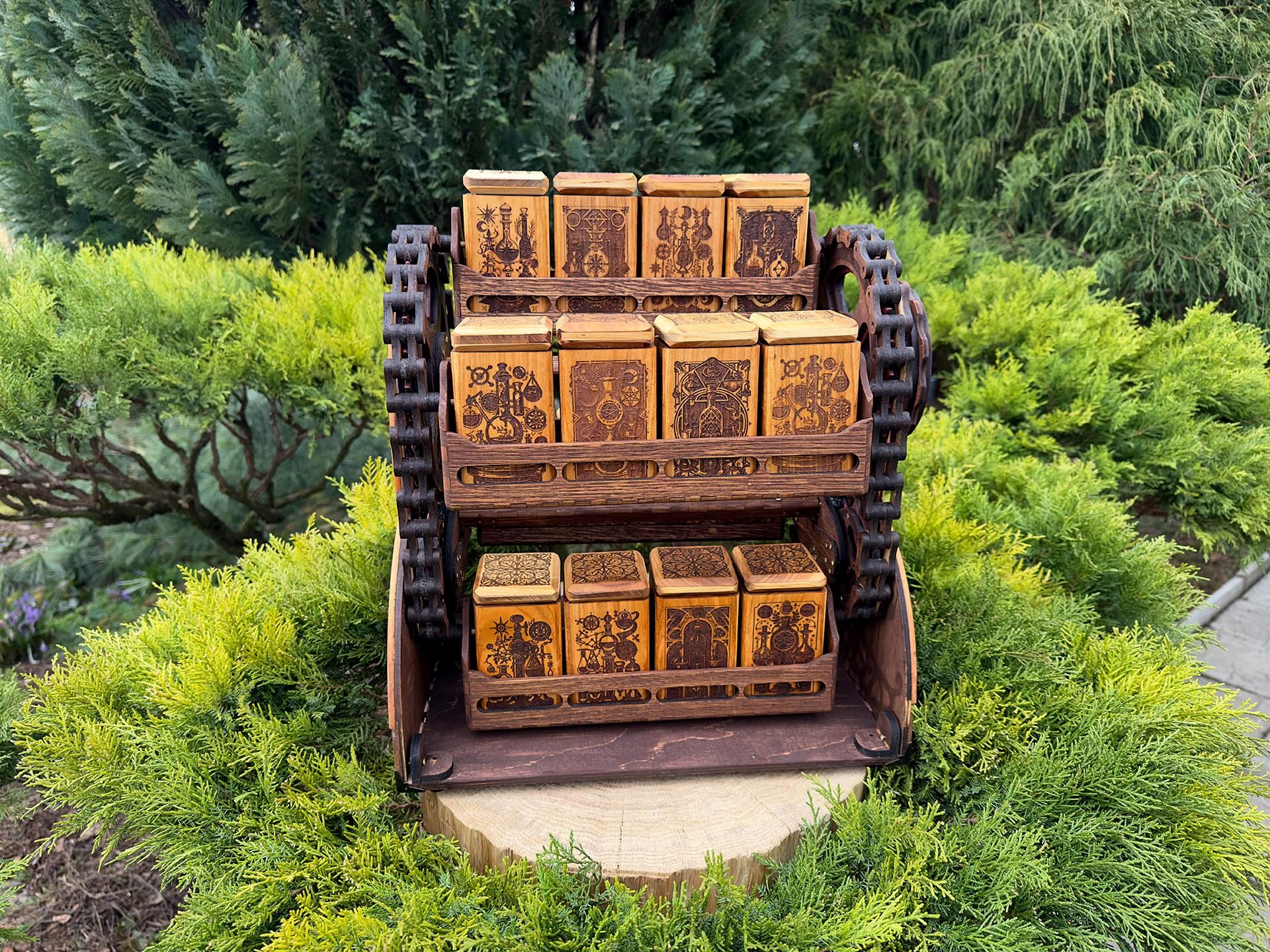 Wooden Vertical Carousel Spice Rack / Alchemy Design : 57 Steps (with ...