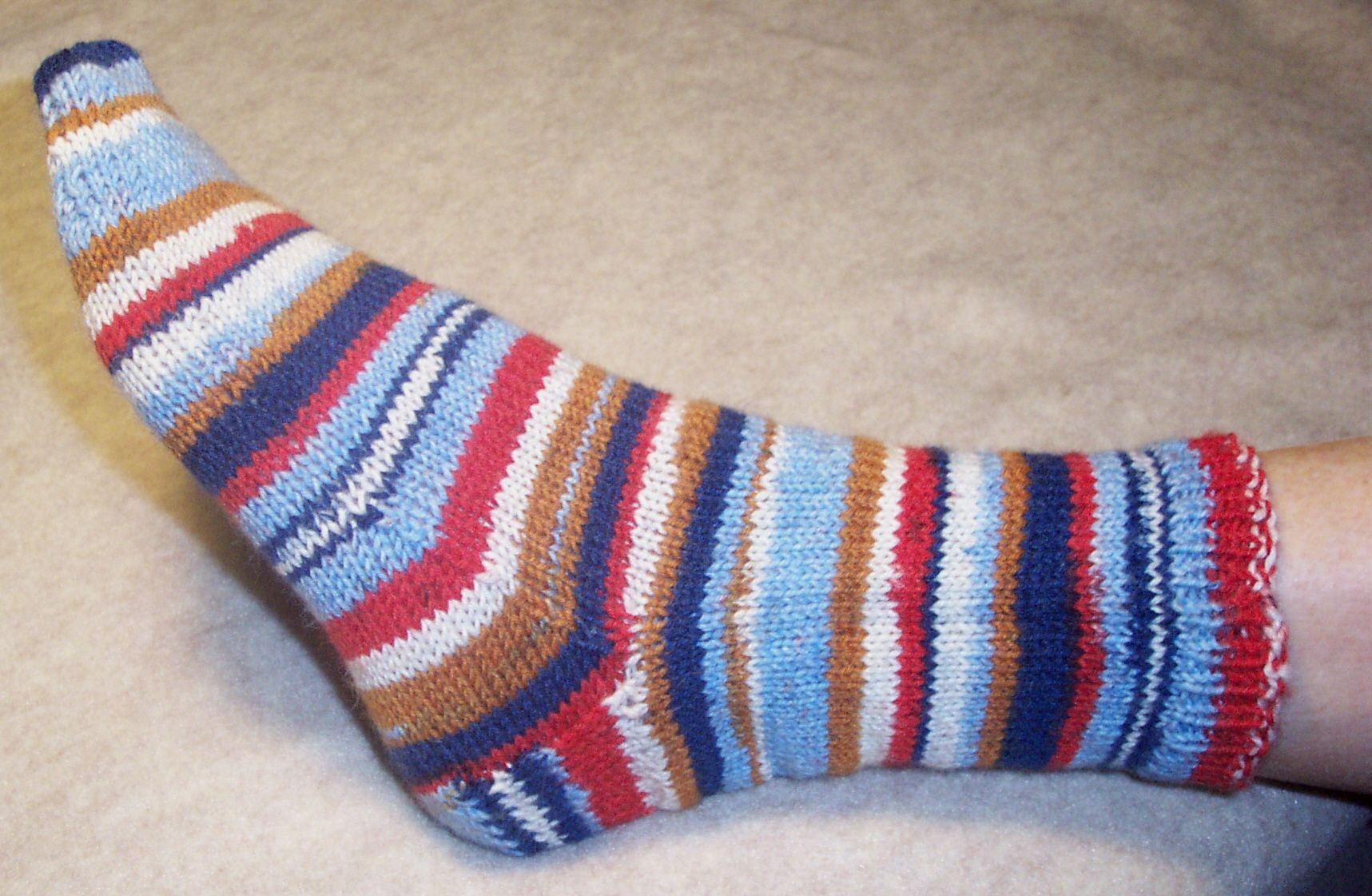 Lion Brand Magic Stripes Knitted Socks - Instructables