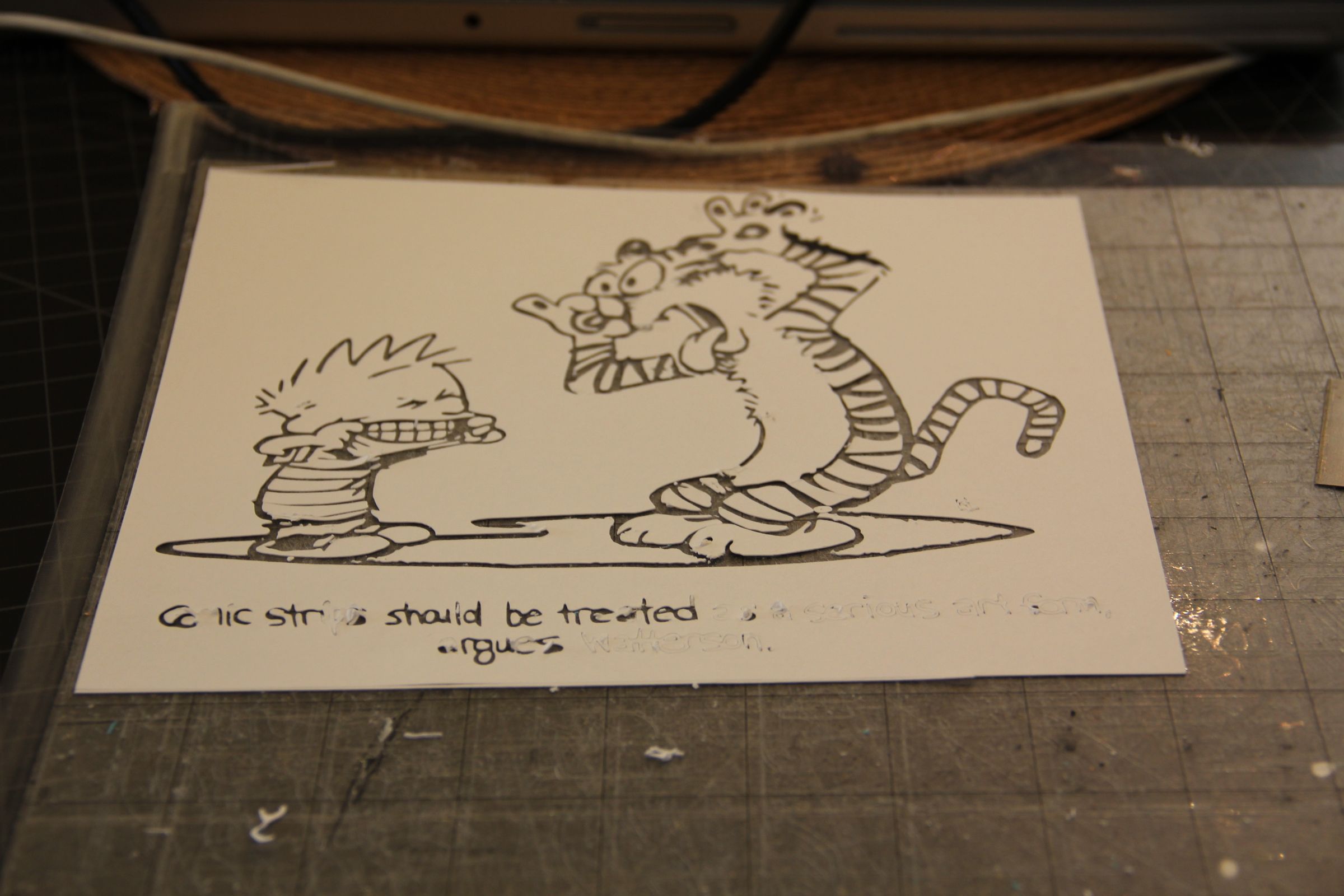 Paper Cut Calvin and Hobbes - Instructables