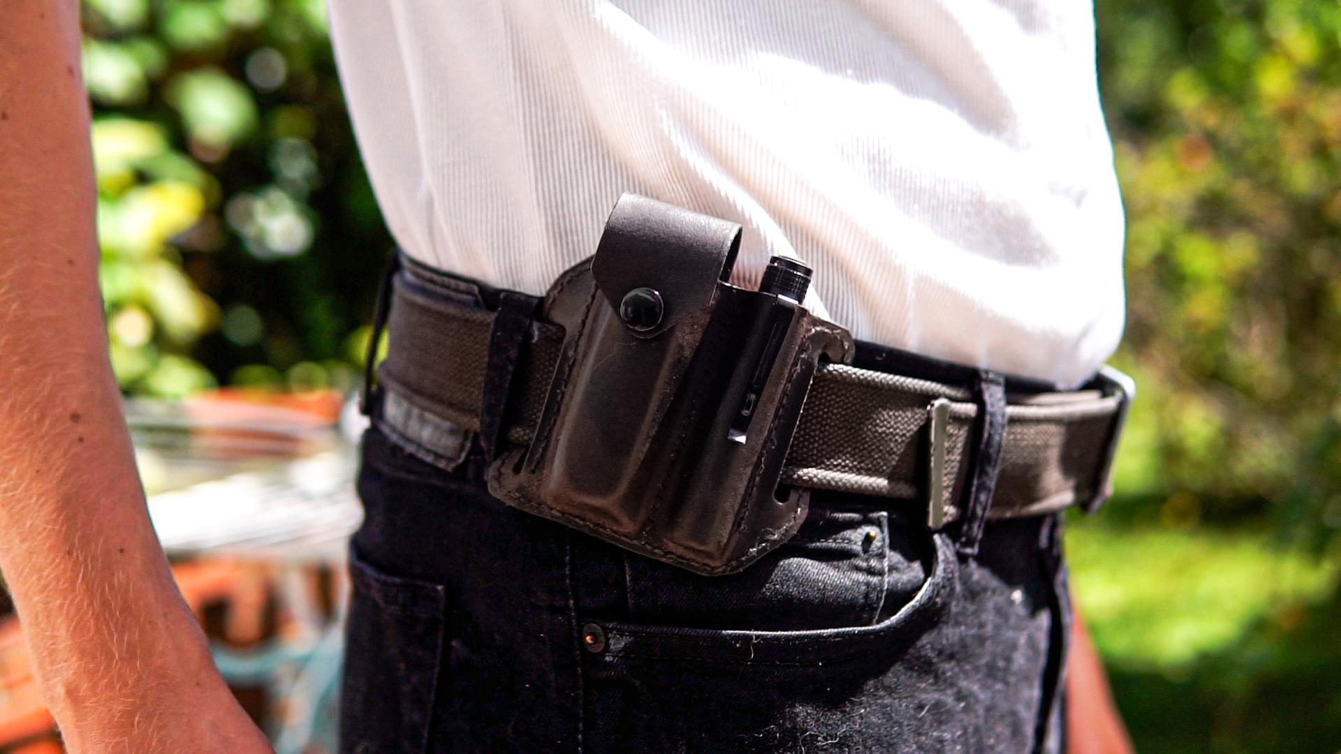 Wet Molded EDC Leather Sheath for a Swiss Army Knife and a Flashlight ...