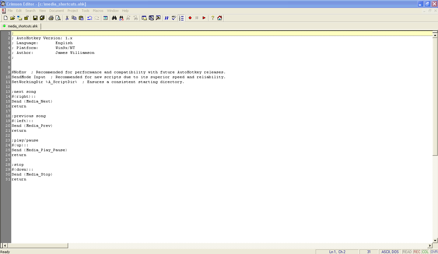 Keyboard Media Controls for Windows With AutoHotKey : 4 Steps ...