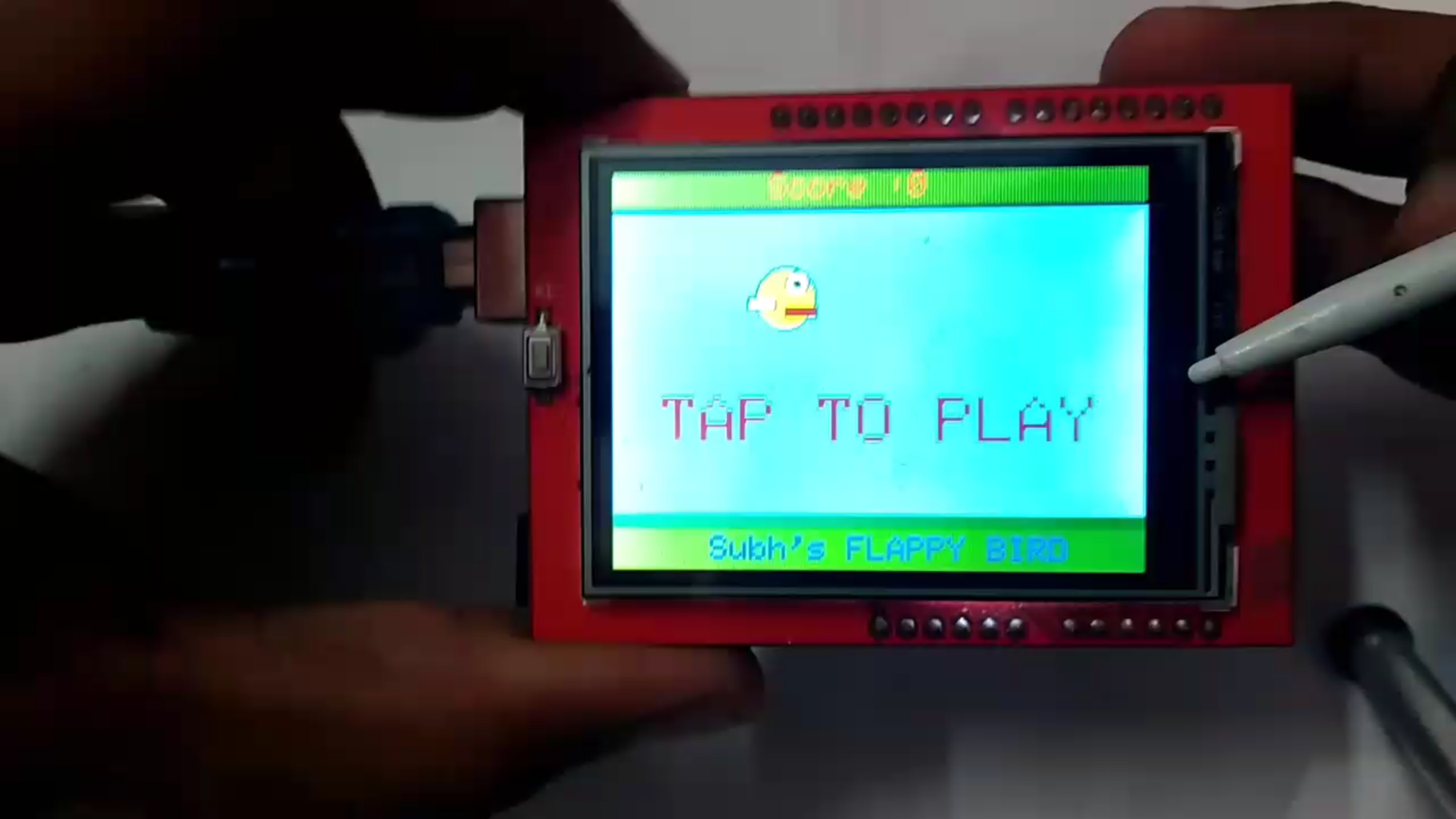 Arduino Flappy Bird Arduino 2 4 Tft Touchscreen Spfd5408 Bird Game Project 3 Steps