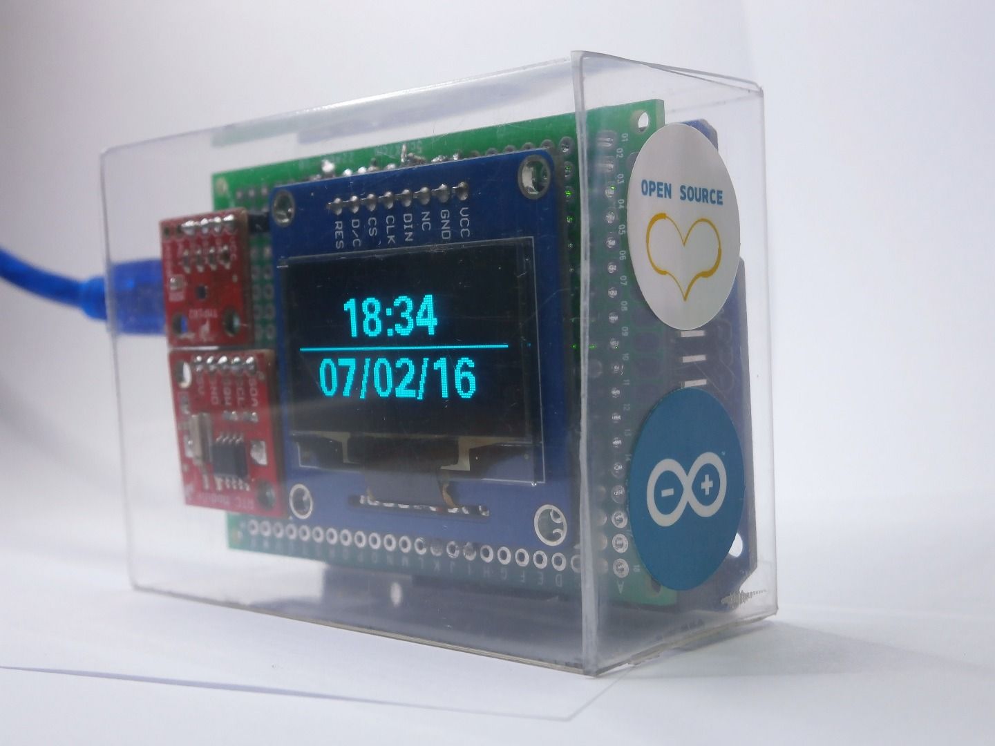 ThermoClock: an OpenSource Arduino UNO OLED Clock That Also Measures ...