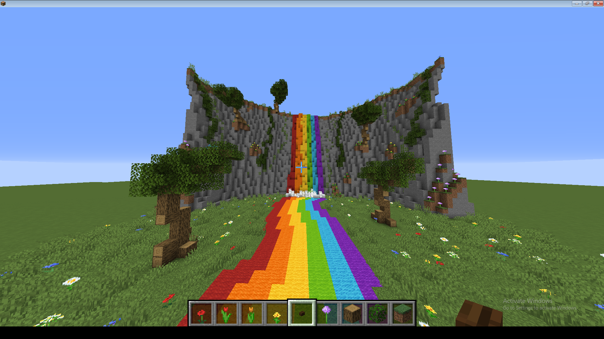 Minecraft Rainbow Waterfall : 4 Steps - Instructables
