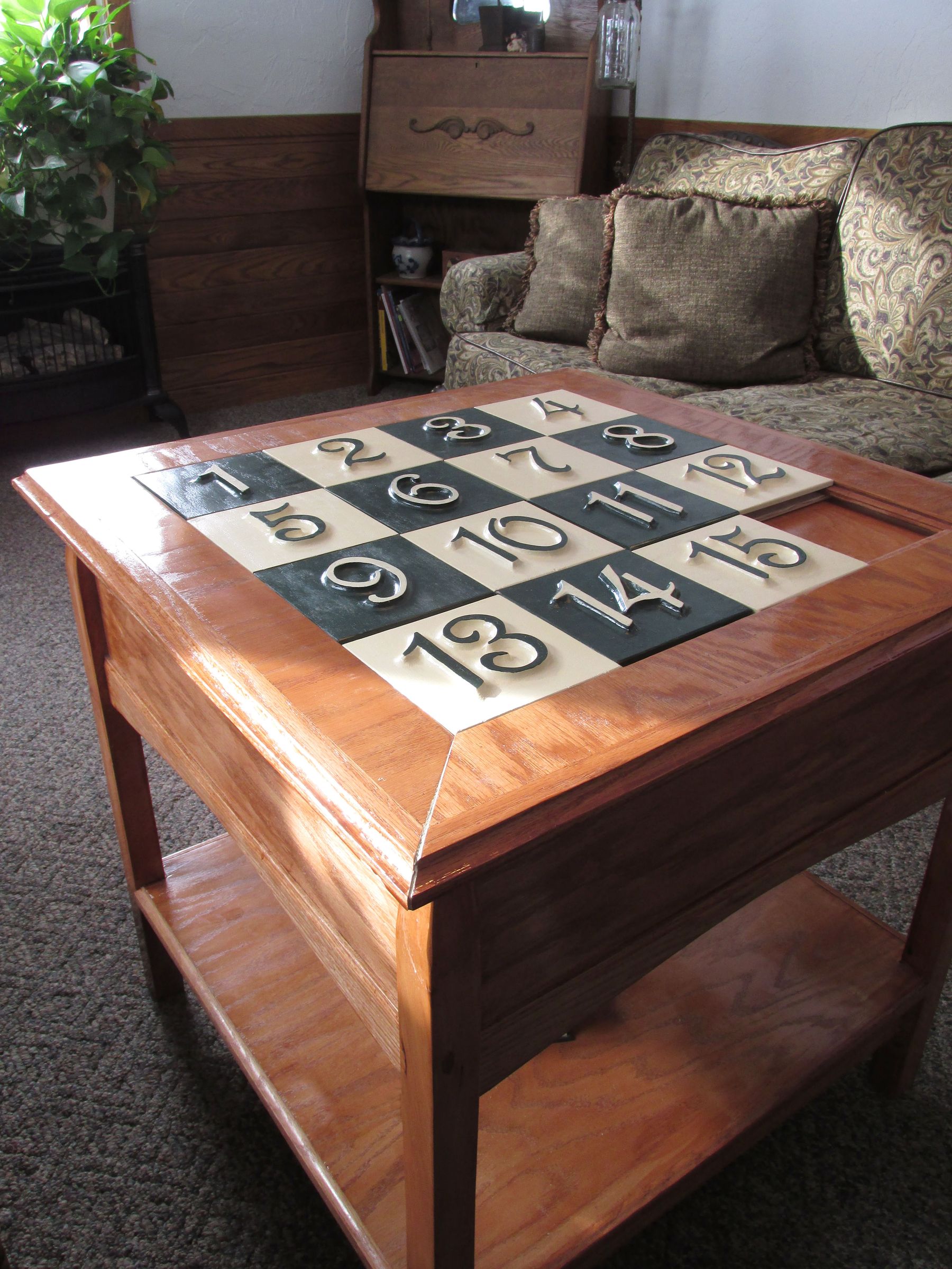 Sliding Puzzle Secret Compartment Table : 23 Steps (with Pictures ...