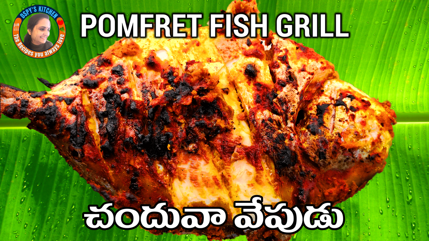 Whole Fish Grill in 15 Minutes | Spicy Fish Grill | Pomfret Fish Fry ...