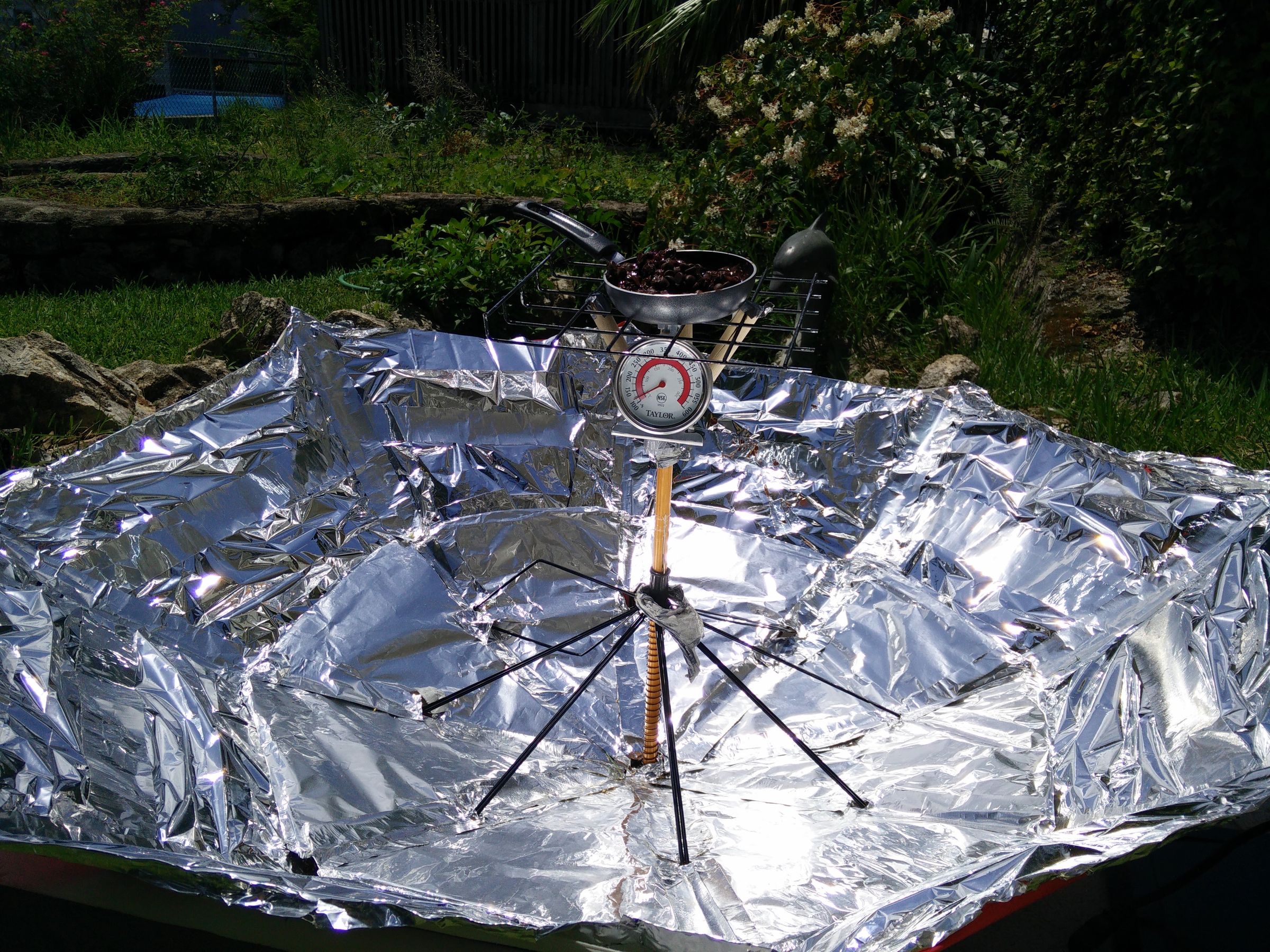 Cooking at 350ºF With the Sun (Fresnel Cooker From Scrap) : 5 Steps ...