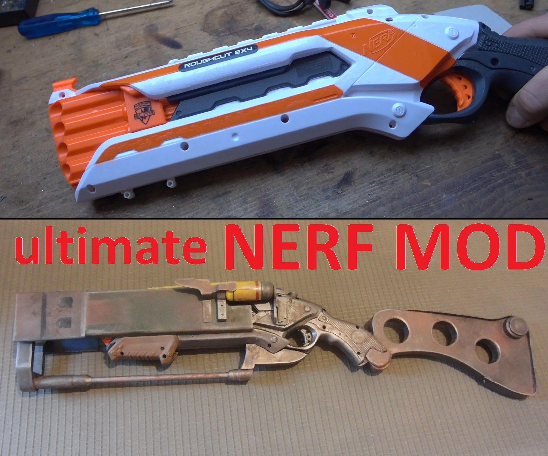 NERF Roughcut MOD: Fallout Laser Rifle !!! : 3 Steps - Instructables