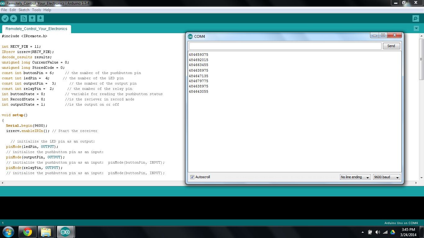 Control Any Circuit With a TV Remote (and an Arduino) : 9 Steps (with ...