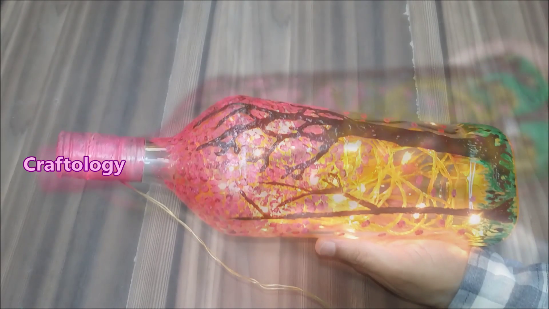 How to Make Blossoming Forest Magic Painting on Wine Bottle With ...