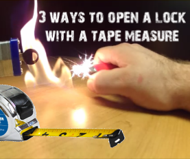 3 WAYS TO OPEN a LOCK WITH a TAPE MEASURE. - Instructables