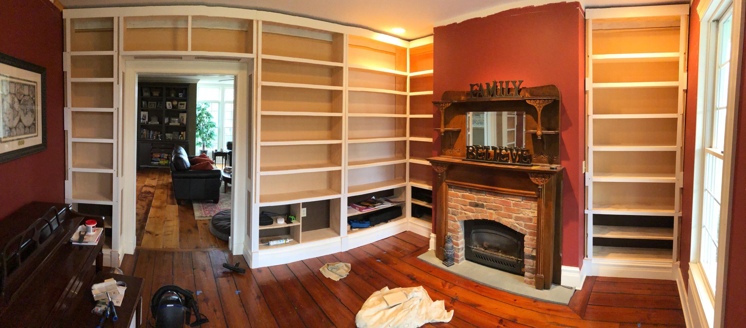 Home Library Bookcases and Cabinets Room Renovation : 16 Steps (with ...