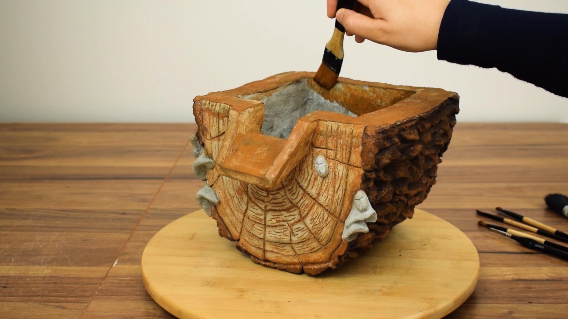 Concrete Tree Log Waterfall Fountain : 15 Steps (with Pictures ...