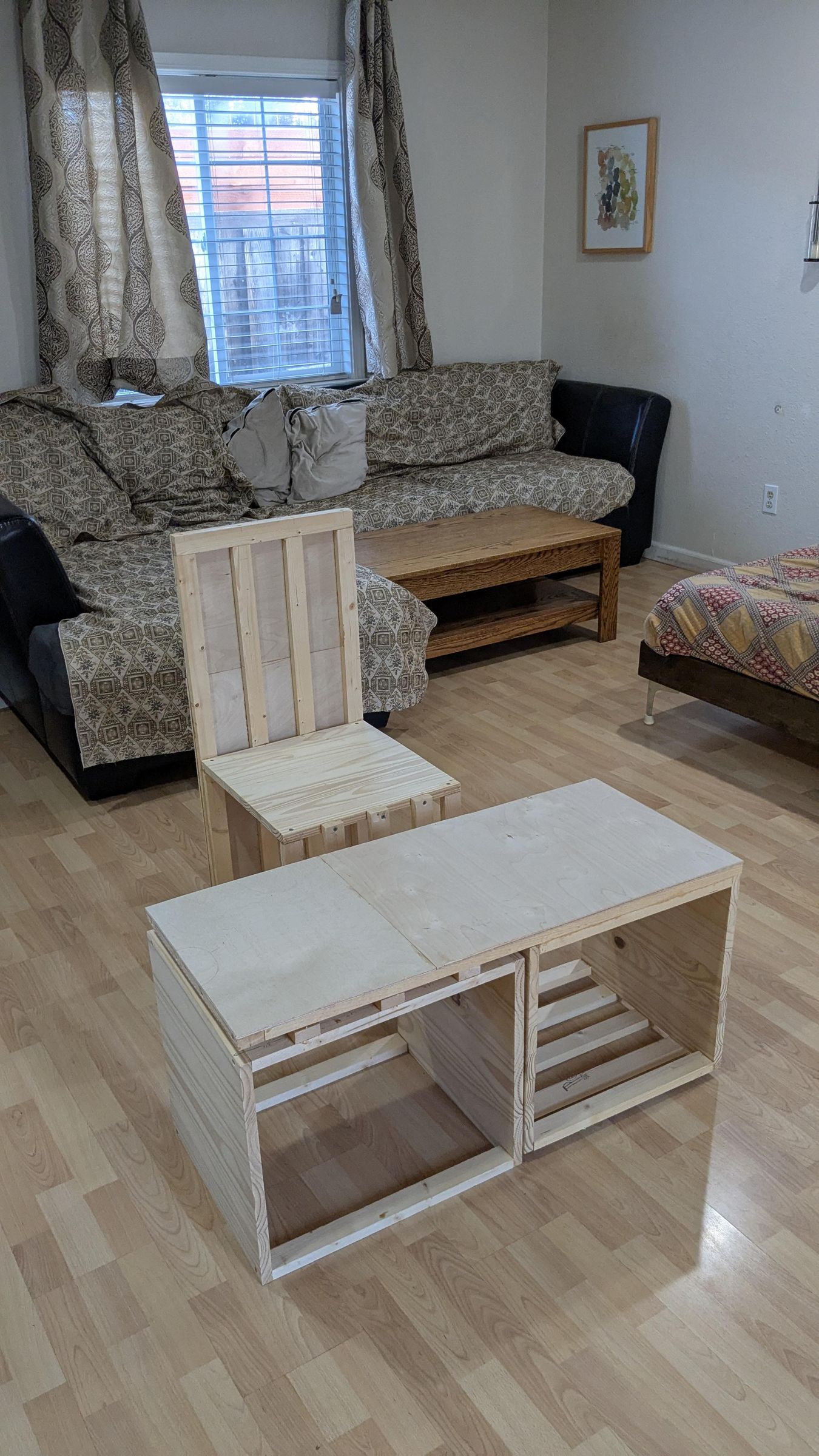 4-in-1 Modular Multi-Part Chair/Table/Bookshelf/Bench With Stool : 38 ...