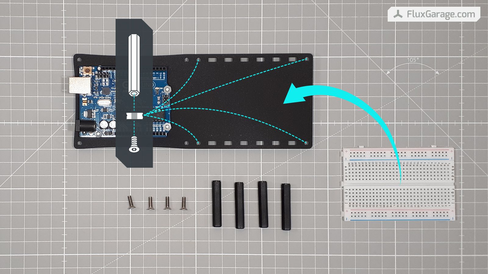 Tinkerer's Baseplate - Arduino + Breadboard(s) + Periphery Holder : 5 ...