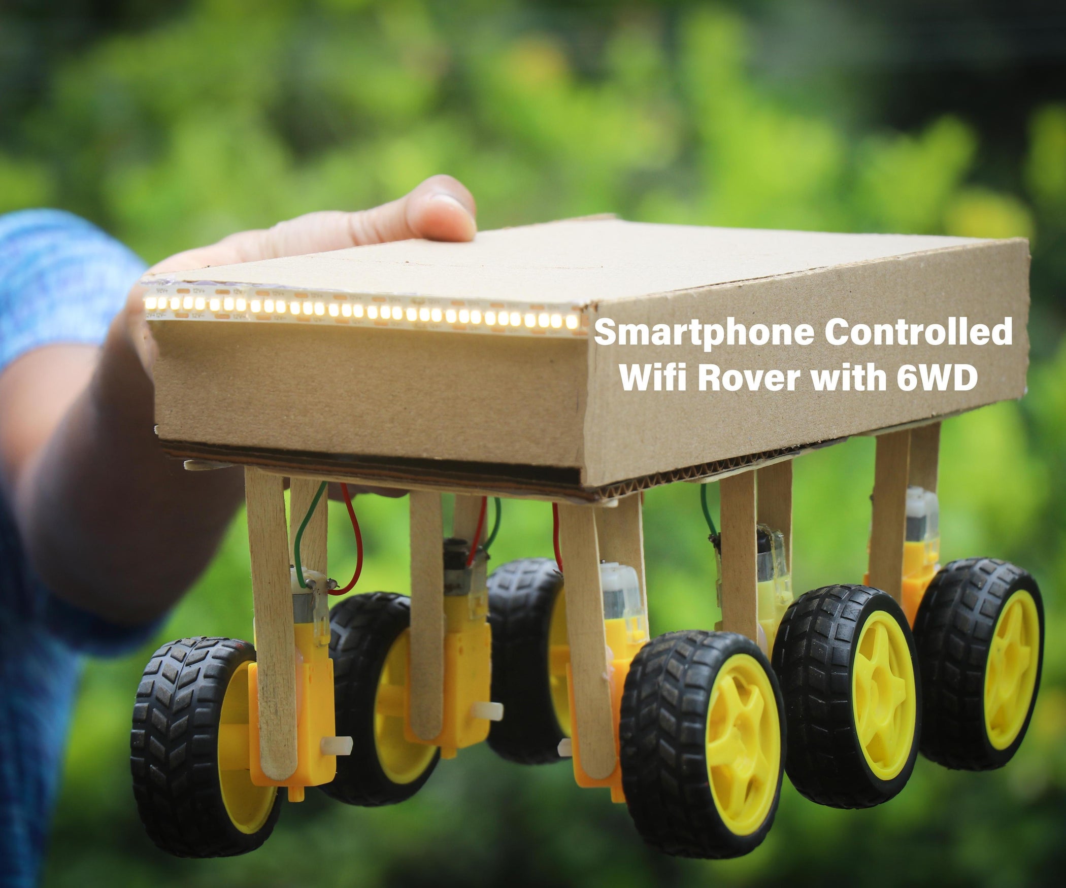 Make Robot Car That Is Smartphone Controlled With 6WD : 8 Steps (with ...