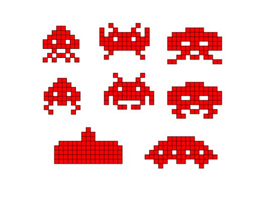 Space Invaders Characters