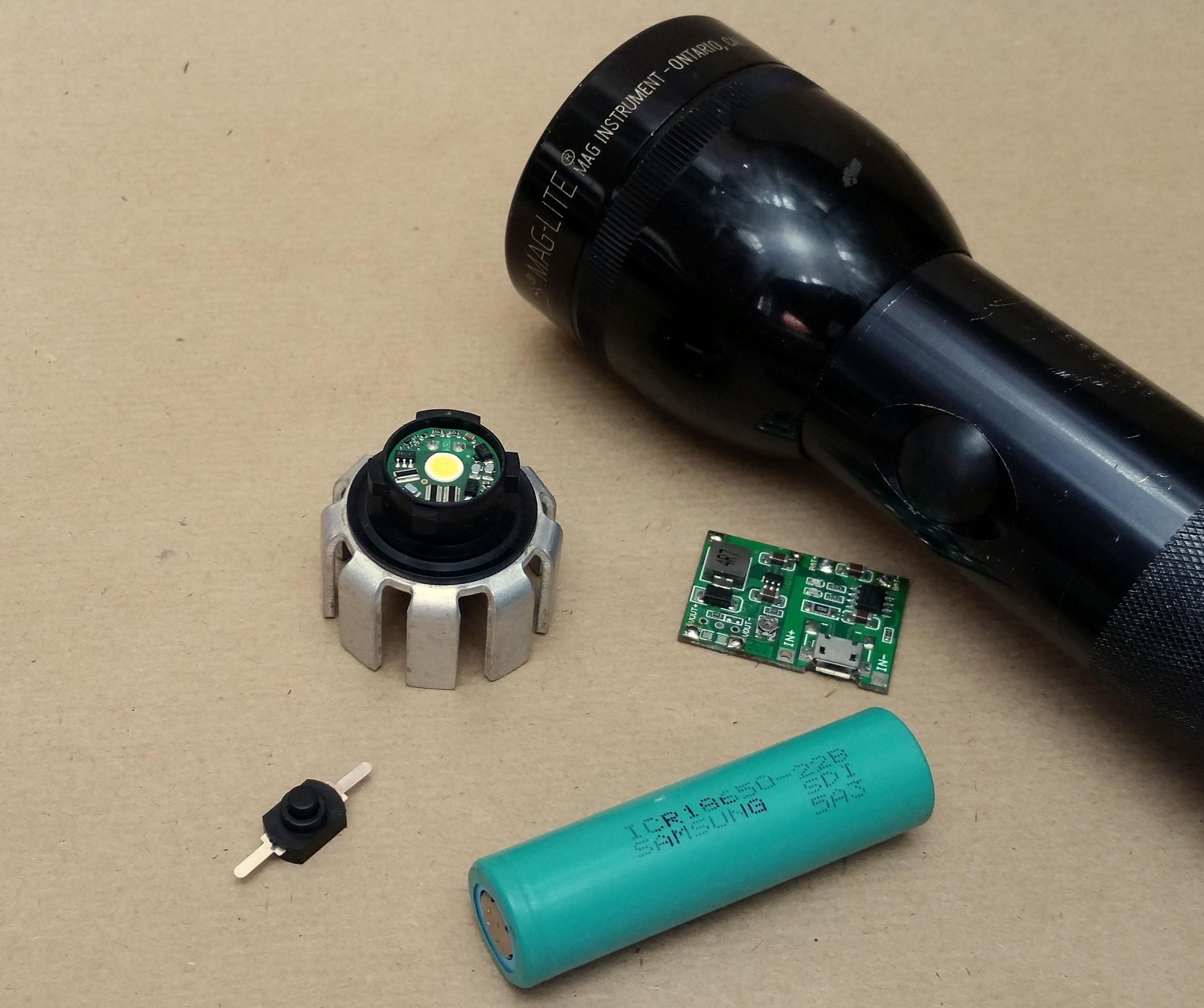 Upgrade Your Maglite With a Rechargeable Battery and LED! : 9 Steps ...