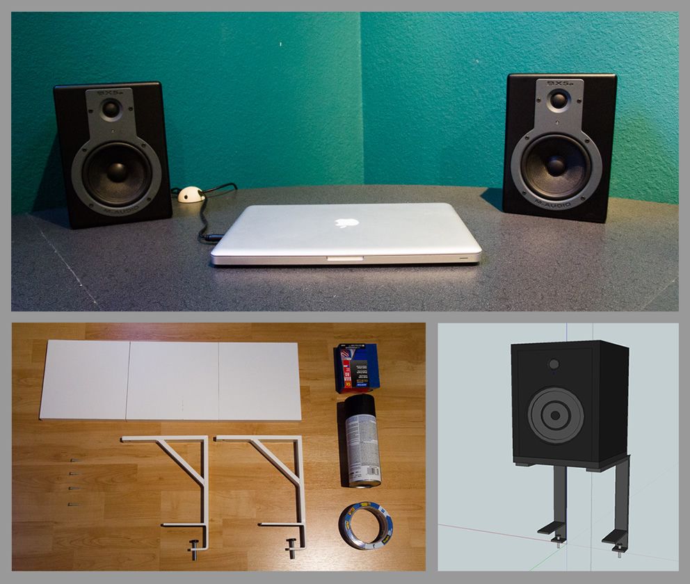 Space-saving Studio Monitors/Speakers Stands : 4 Steps (with Pictures ...