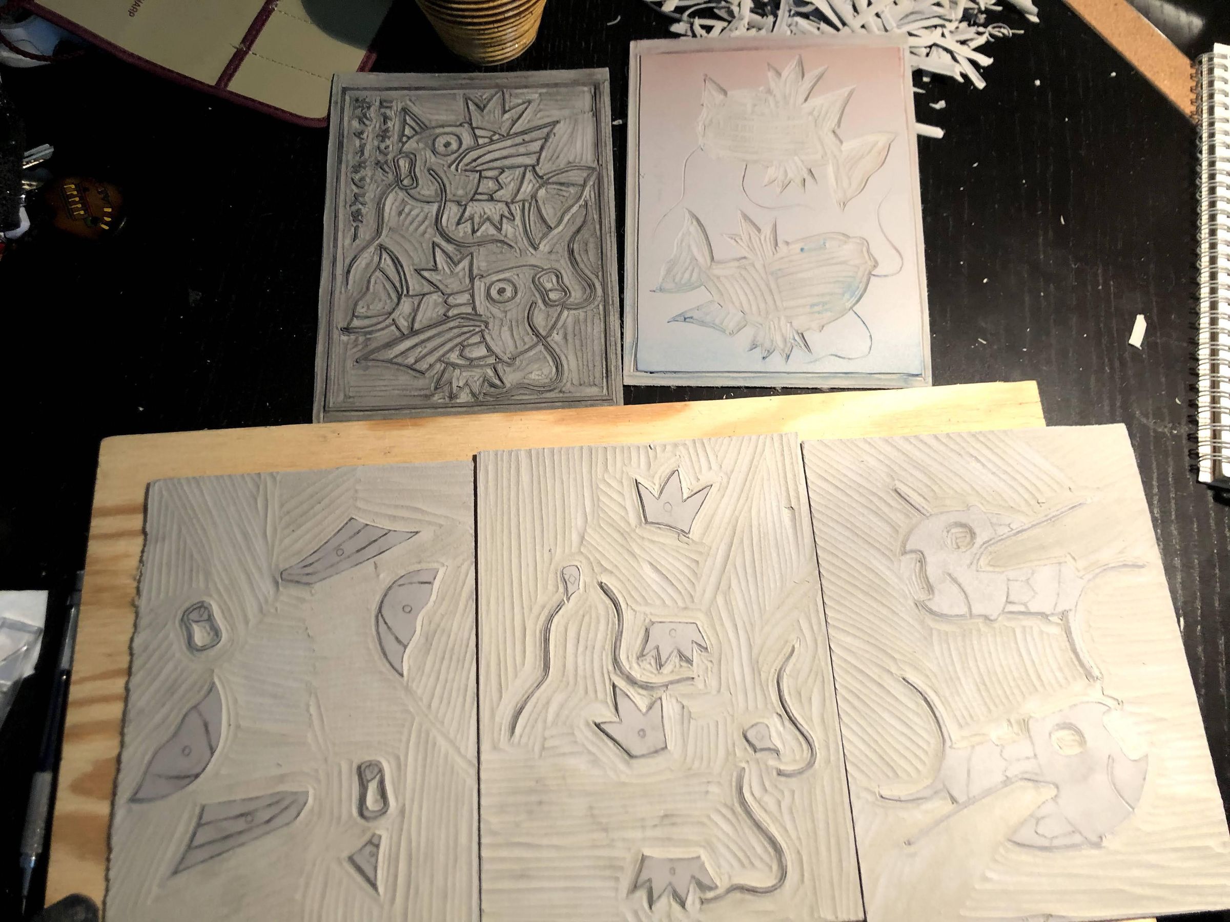 Multicolor Linocut Printmaking Feat. Magikarp : 13 Steps (with Pictures ...