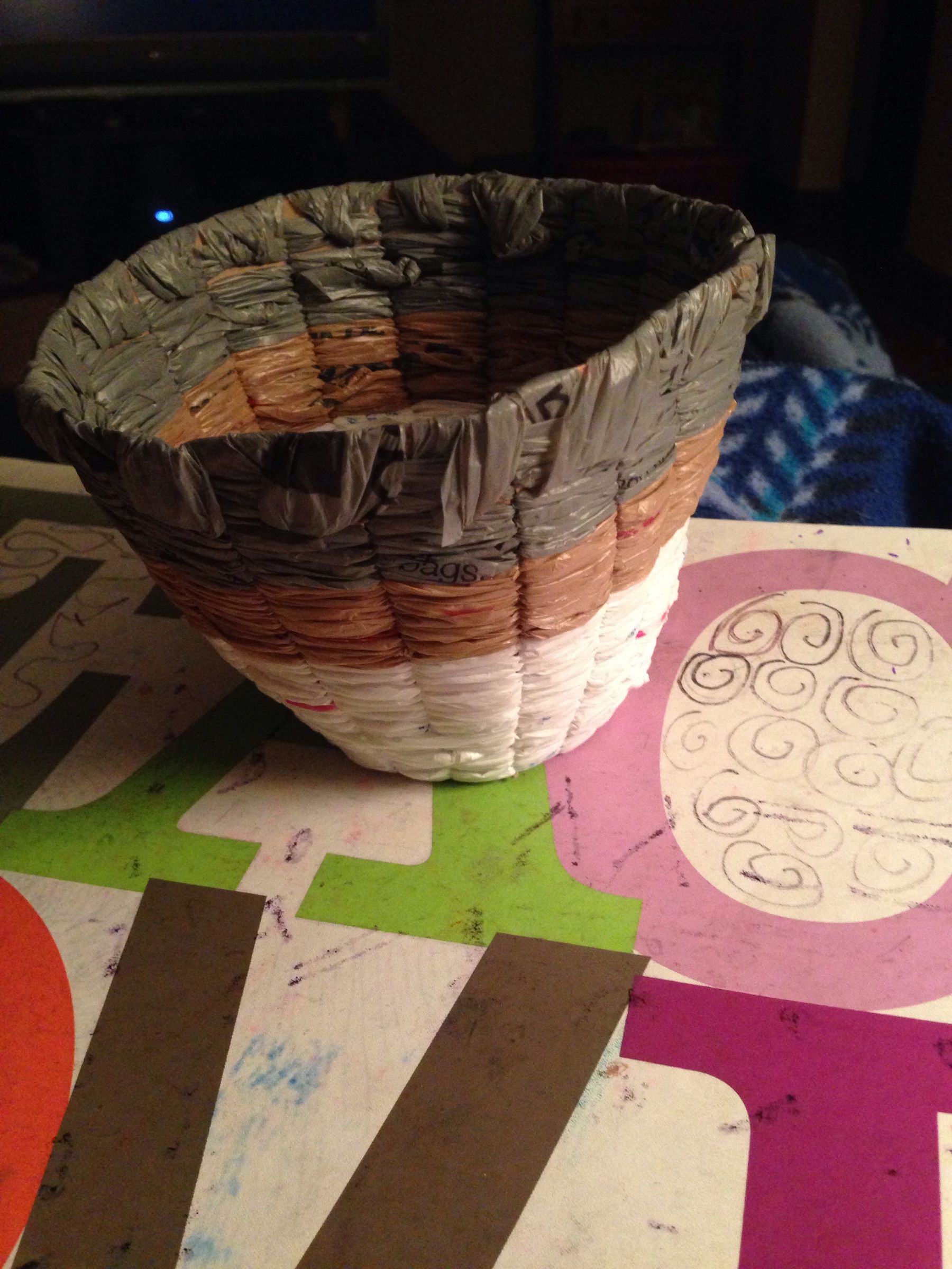 Recycled Woven Basket : 7 Steps - Instructables