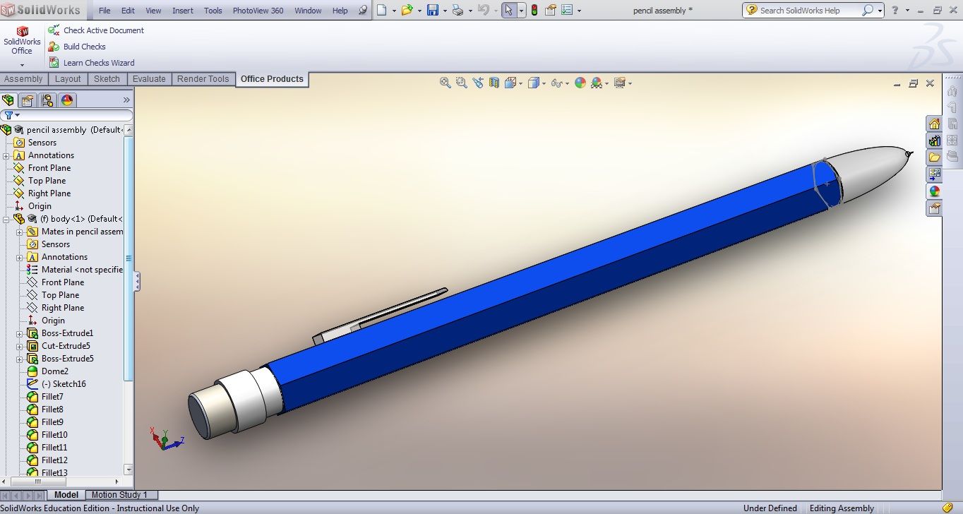 SolidWorks Mechanical Pencil : 9 Steps - Instructables