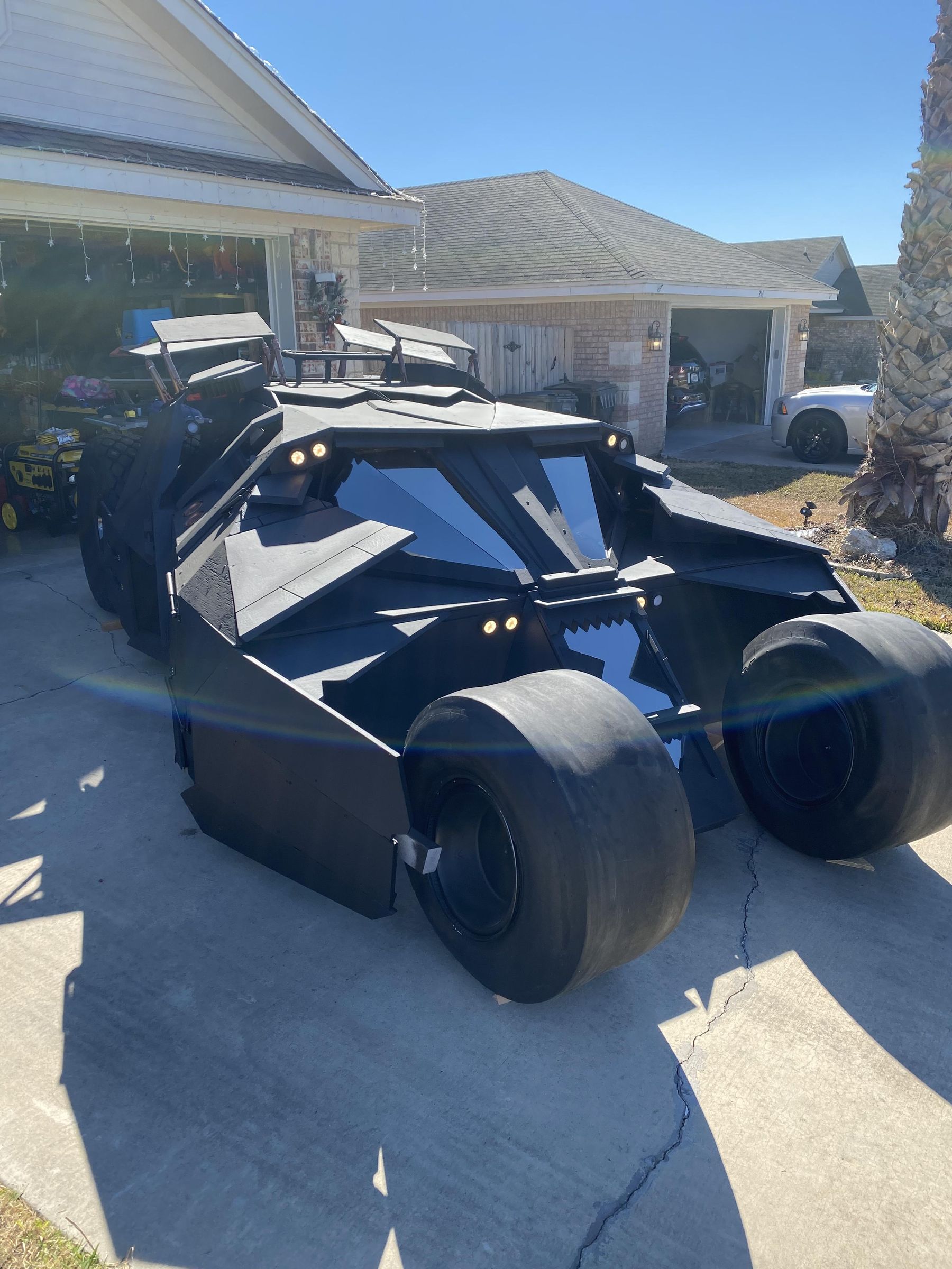 Make a Life-sized Batmobile Tumbler and Batman Themed Halloween Display ...