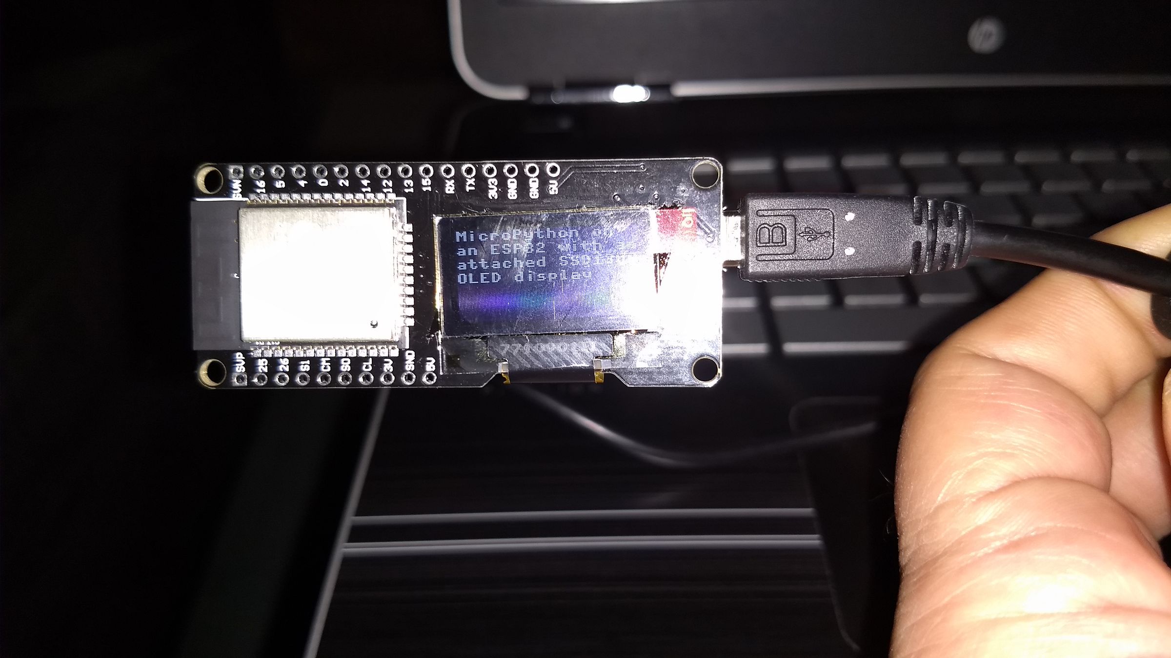 MicroPython on an ESP32 Board With Integrated SSD1306 OLED Display ...