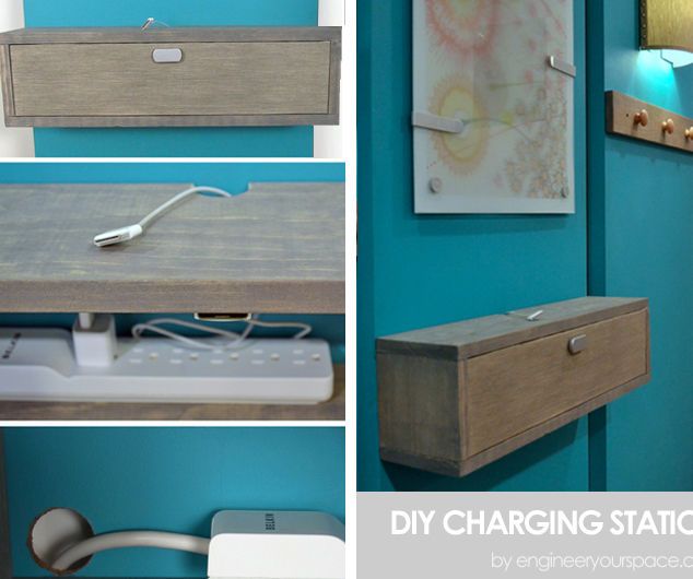 Wall Mounted Charging Station Shelf : 5 Steps (with Pictures ...