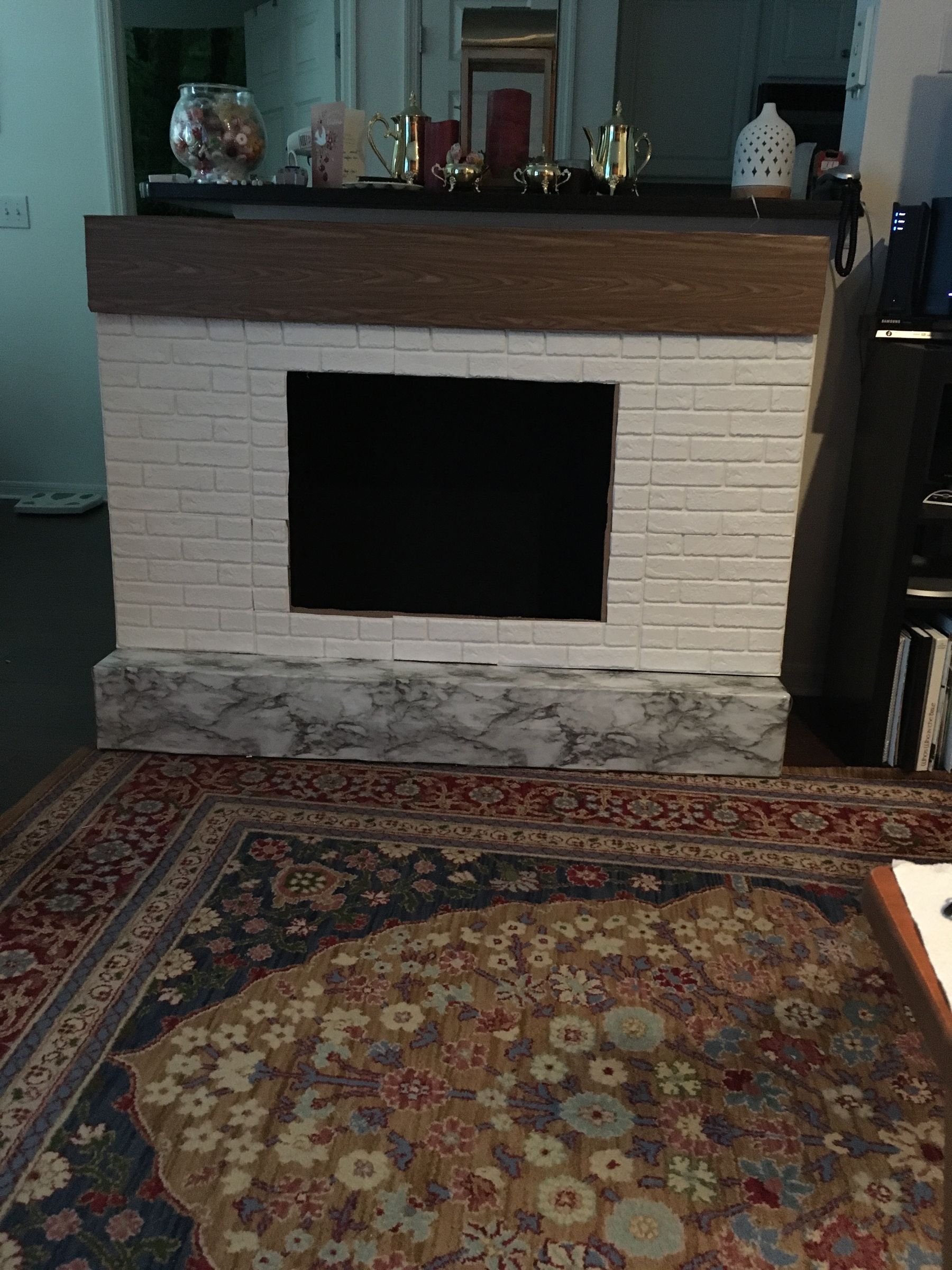 Make a Realistic Fireplace From Cardboard : 8 Steps (with Pictures ...