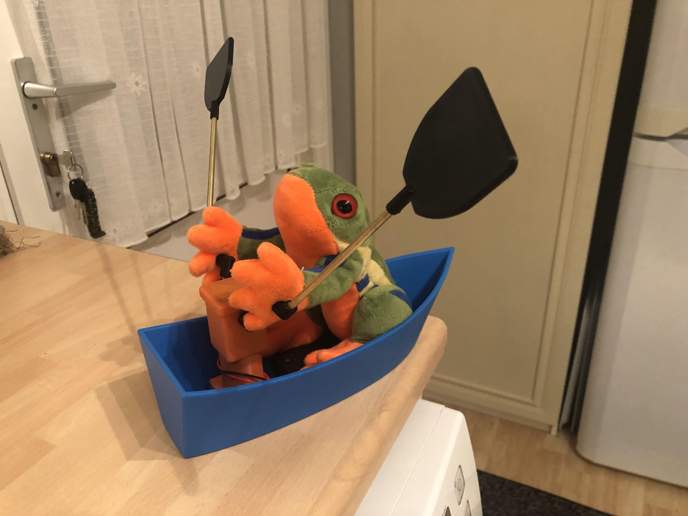 Can a Stuffed Toy Frog Row a Boat on Water? Updated Video. : 4 Steps ...