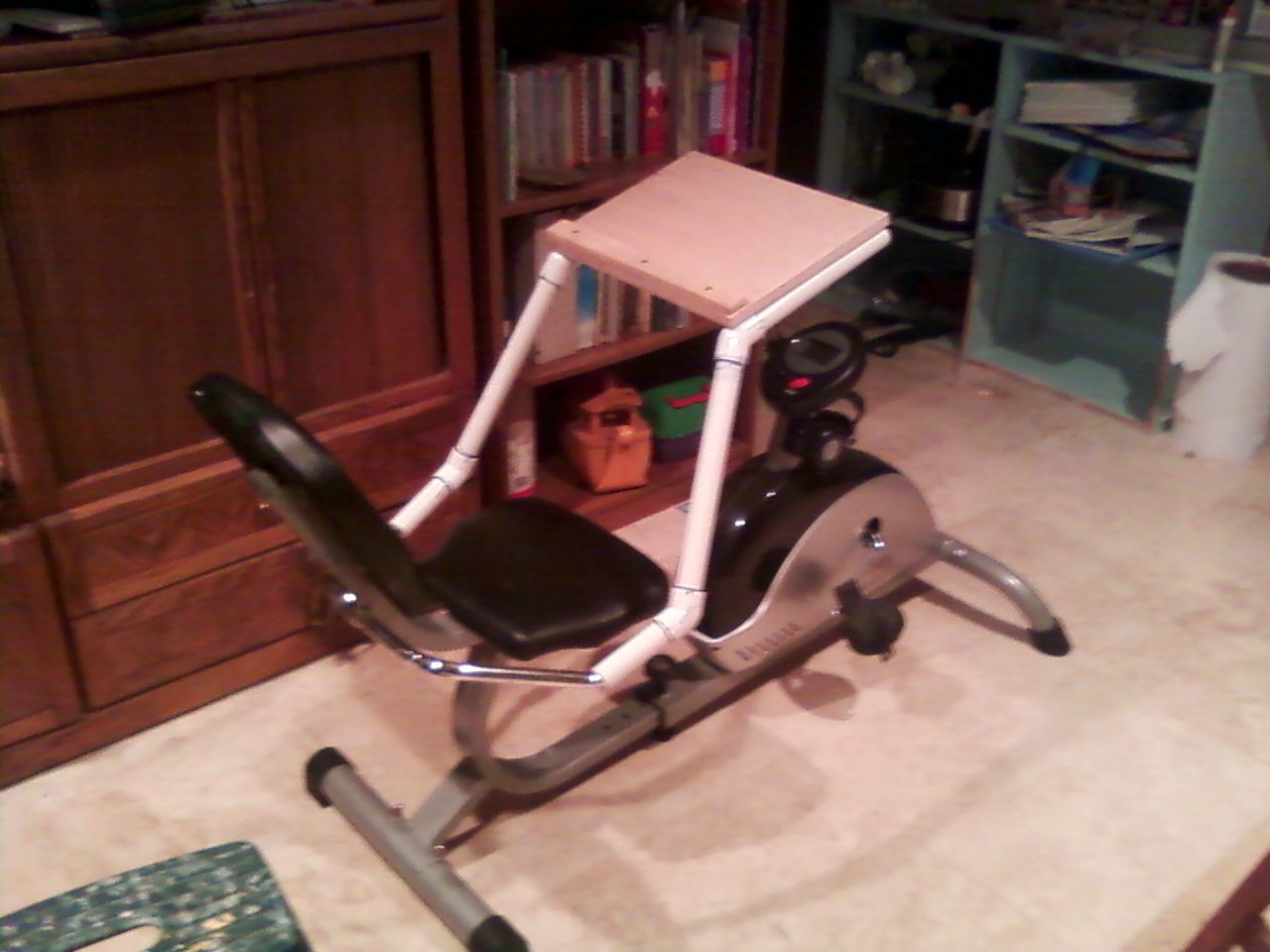 Laptop Desk for Stationary Recumbent Exercise Bicycle : 5 Steps (with ...