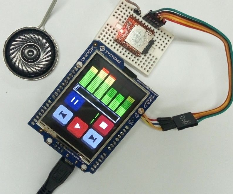 Mp3 Player Using 4duino And Somo Ii 4 Steps Instructables