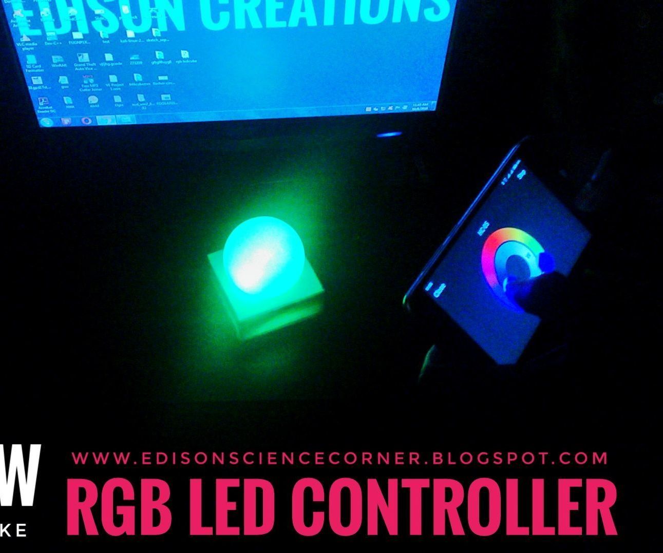 ANDROID APPLICATION CONTROLLED SIMPLE RGB LED DESKTOP LAMP : 5 Steps - Instructables