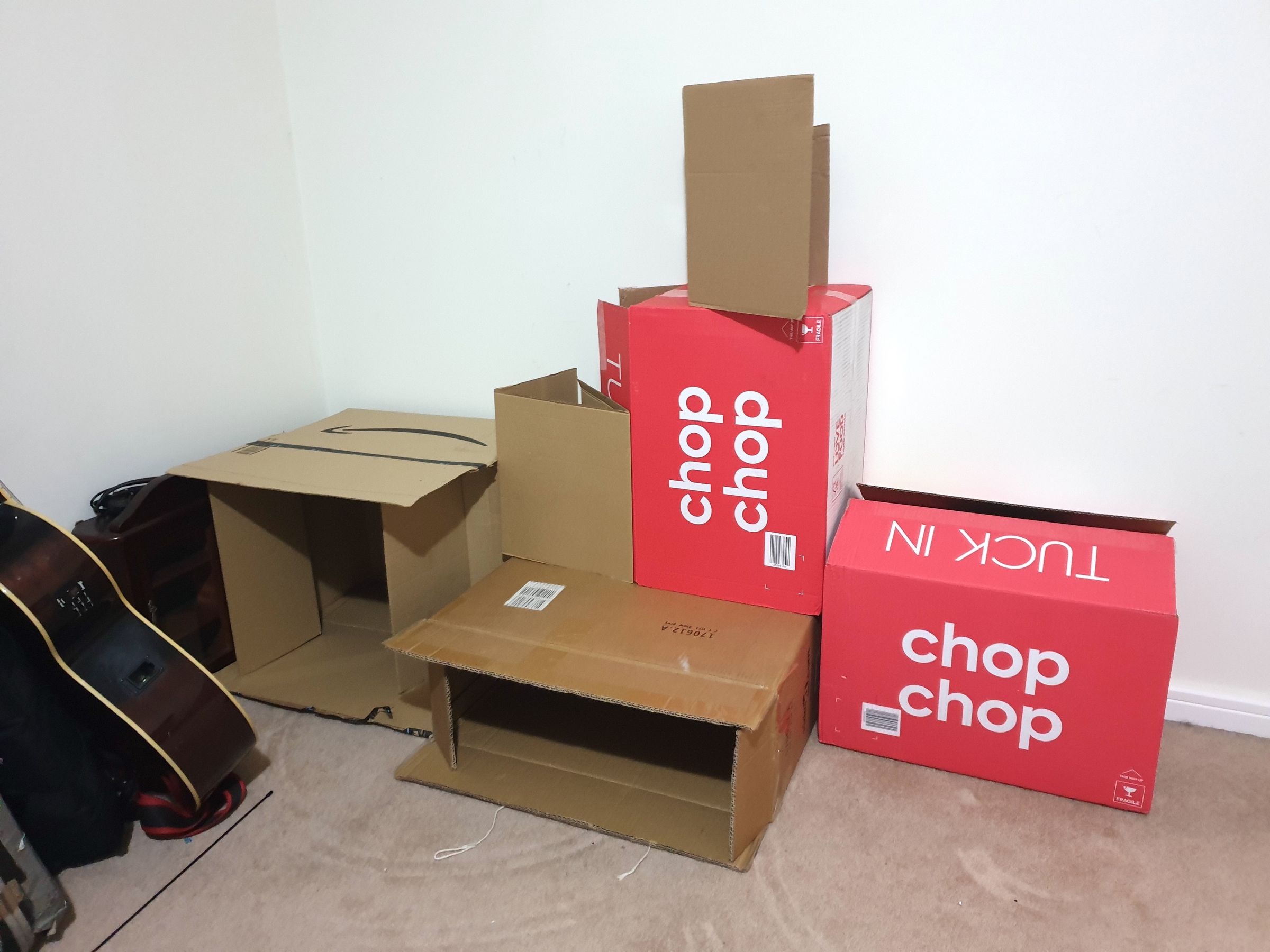 Cardboard Cat Fort With LED Remote Control Lighting and Real Drawbridge ...